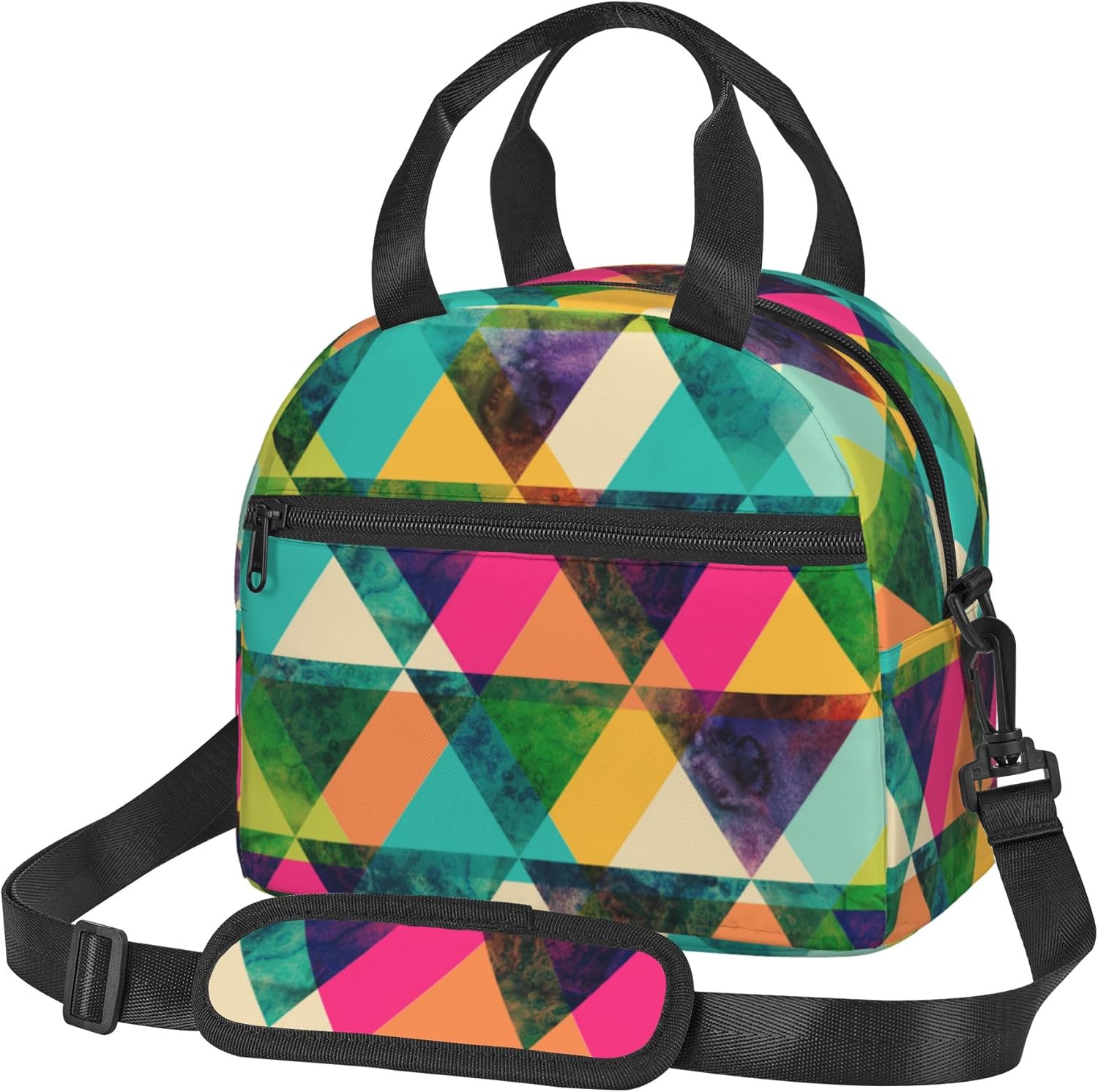 Amazon.com: Kids Lunch Bag for Boys Girls, Watercolor Triangle ...