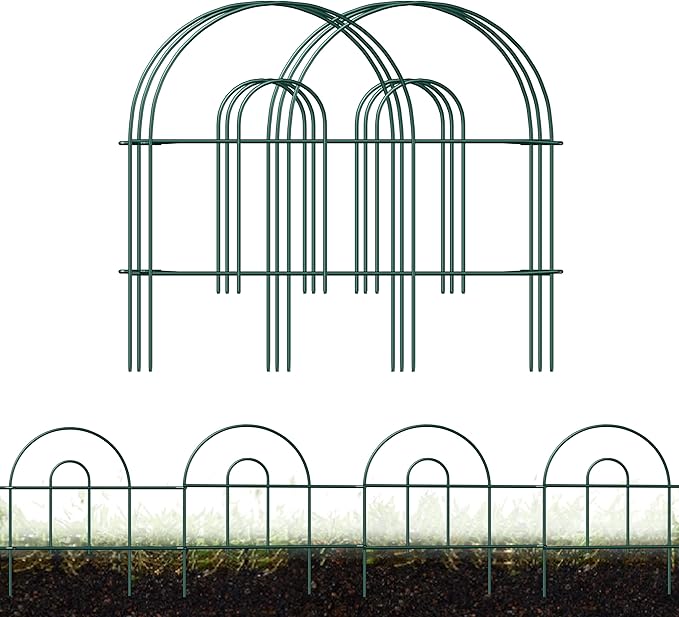 Amazon.com : FOREHOGAR Decorative Garden Folding Border Fence, Metal ...
