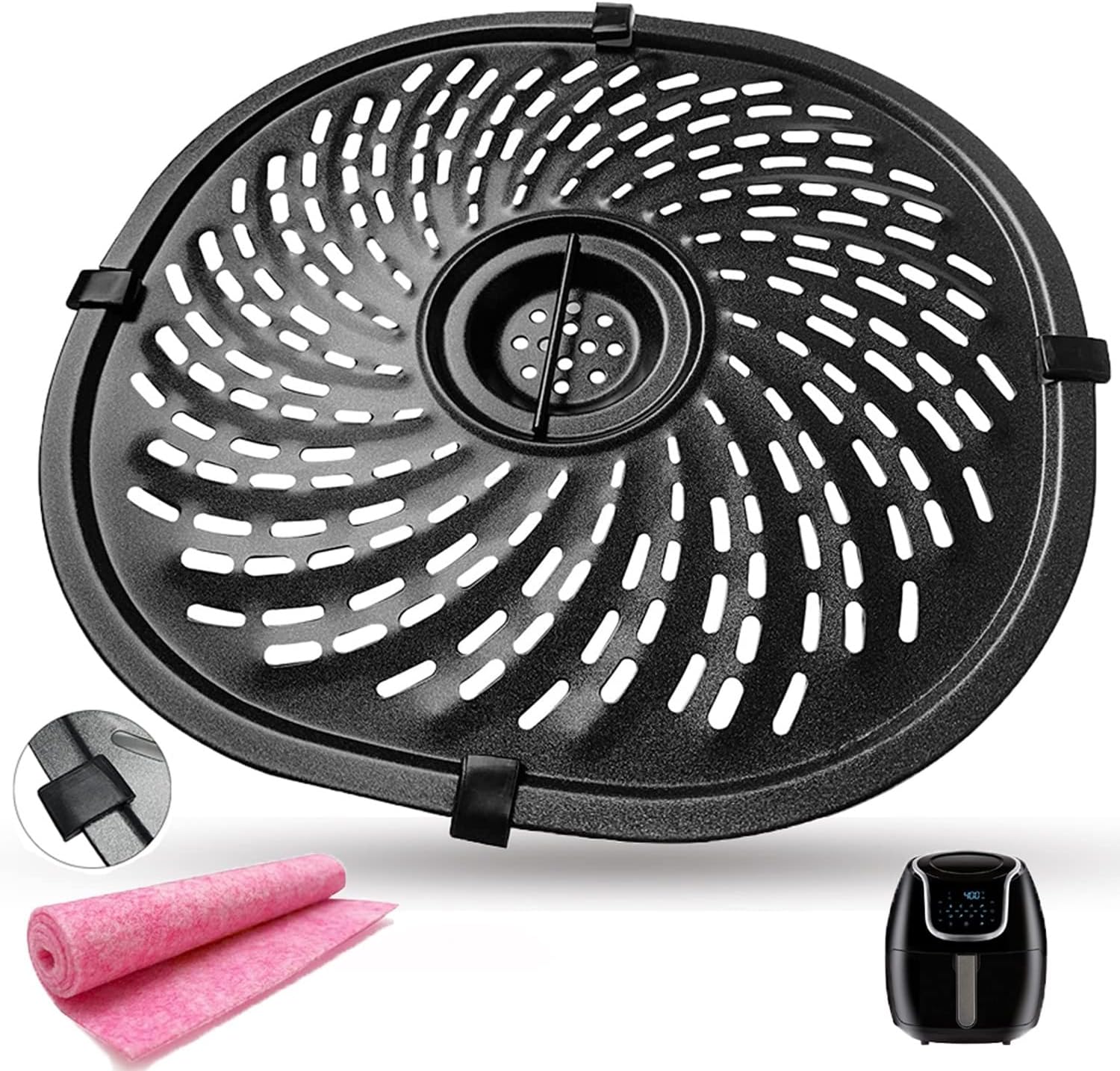 Amazon.com: Air Fryer Grill Pan for Power XL Vortex 7QT Air Fryers, Oval Nonstick Air Fryer ...