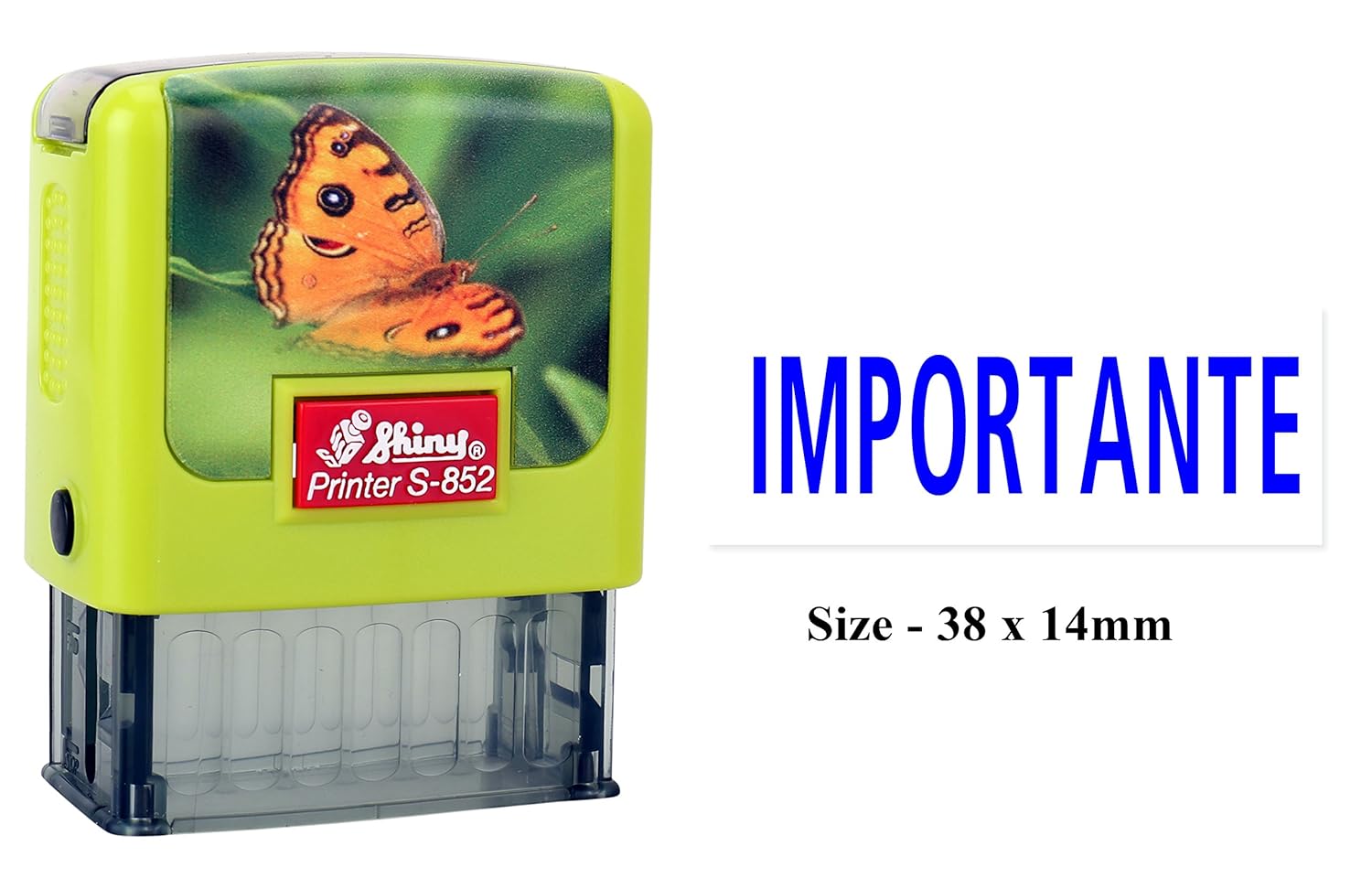 Shiny S-852 Self Inking Stamp Personalised Office Text IMPORTANTE ...