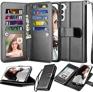 Amazon.com: Njjex Galaxy S22 Plus Case, for Samsung Galaxy S22 Plus Wallet Case, [9 Card Slots ...