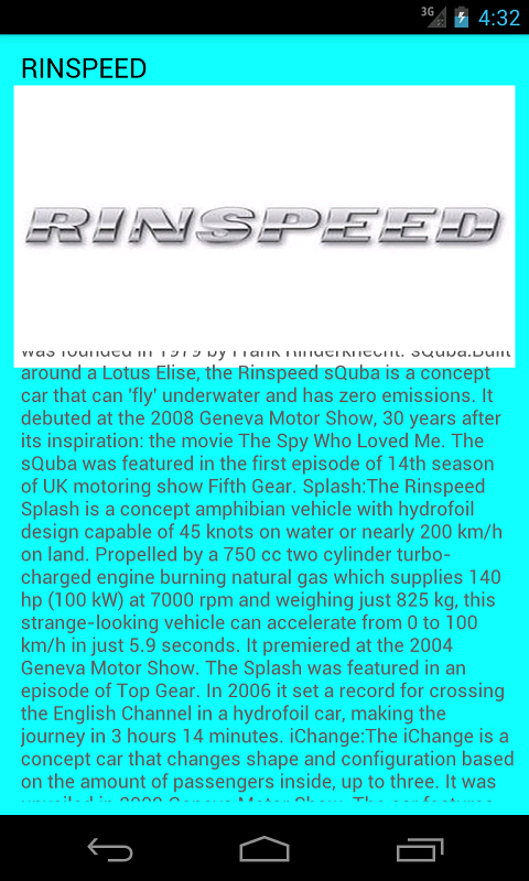 Rinspeed - App on Amazon Appstore