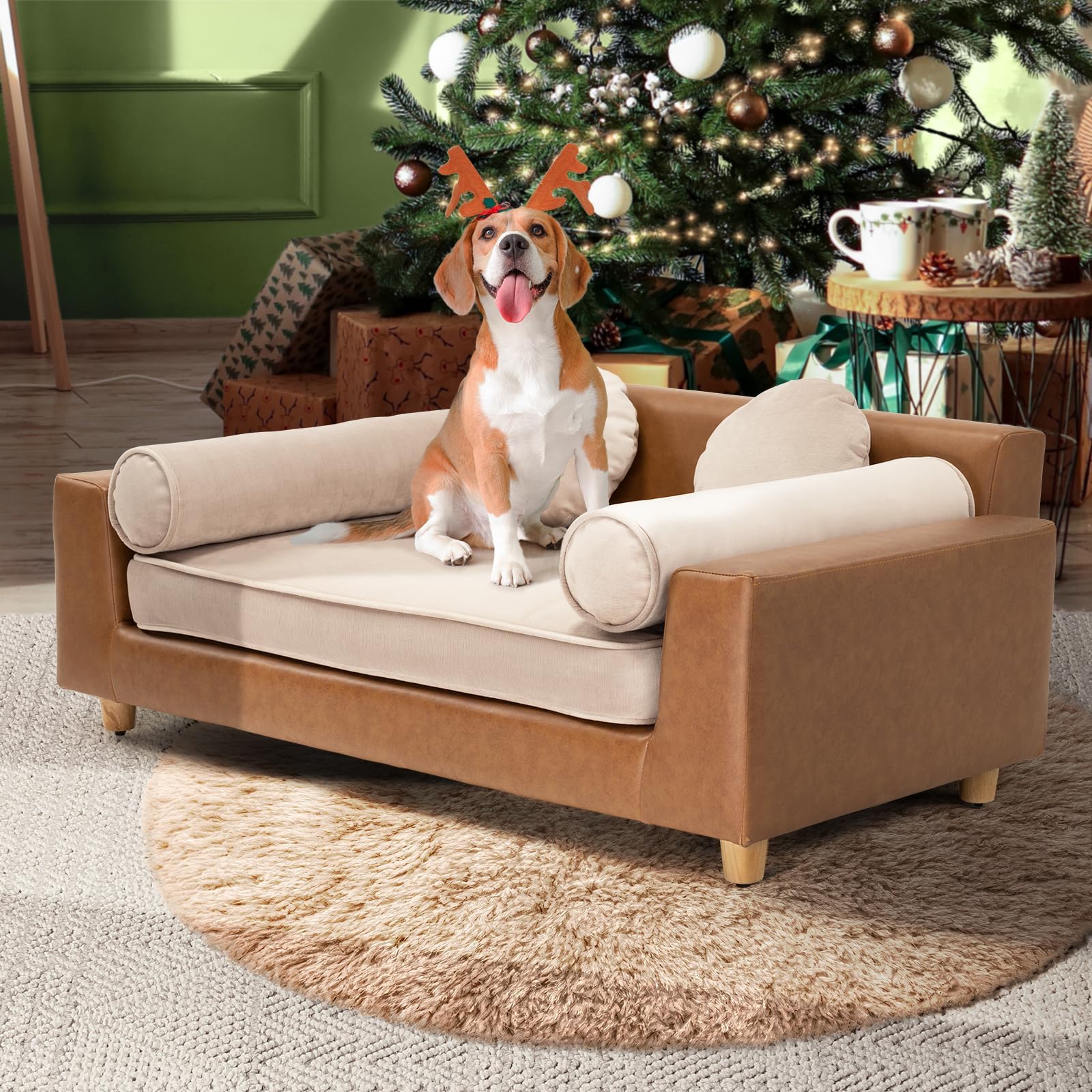 Amazon.com : Design59 Premium Large Dog Sofa Bed, Dog Couches Holds 160 ...