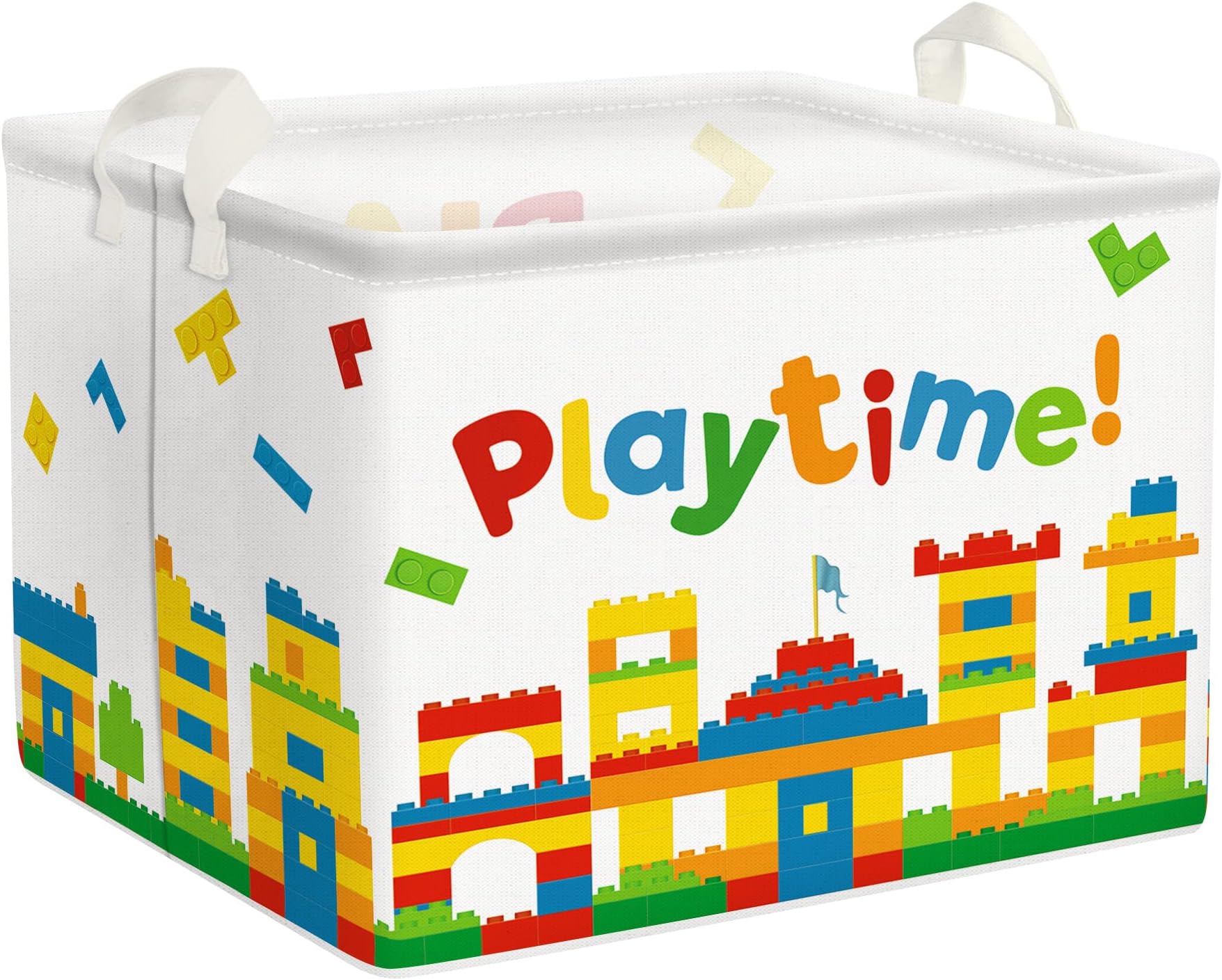 Amazon.com: Clastyle 36L Large City Skyline Blue Book Shelf Basket Hero ...