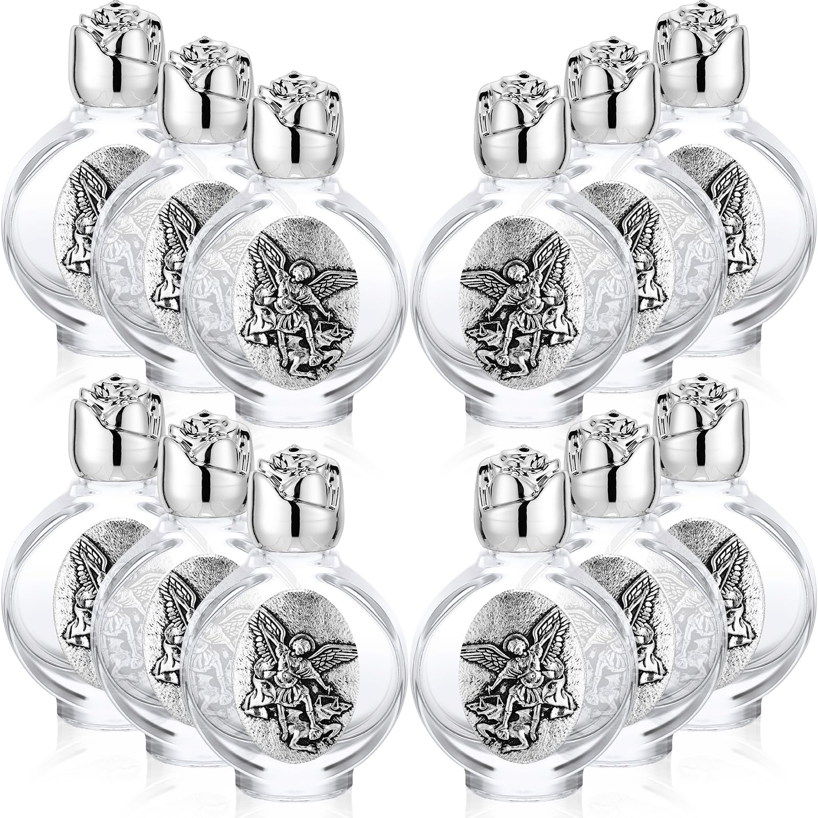 Amazon.com: Sunnychicc 12 Pcs Embossed Holy Water Bottles, 0.5 Floz ...