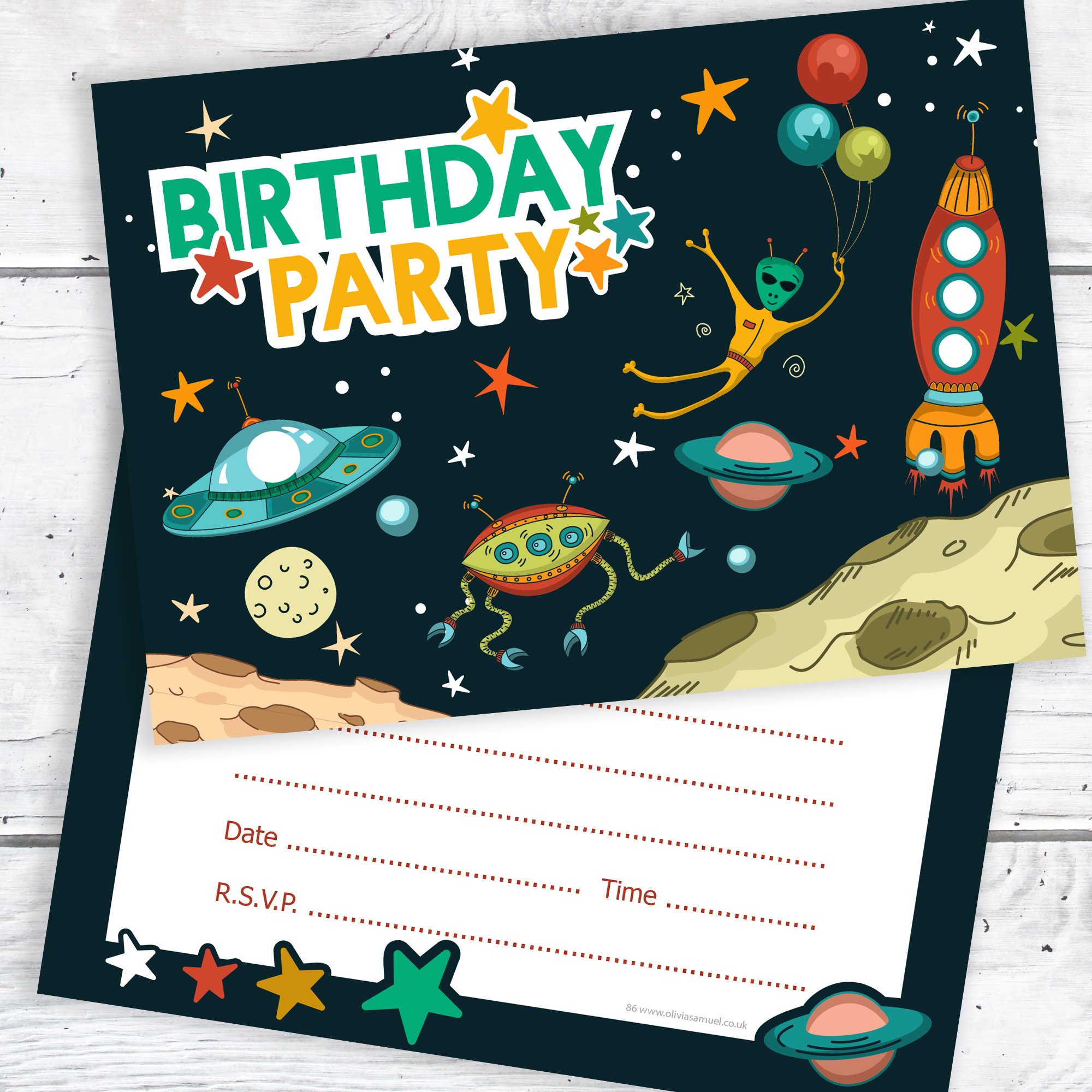Space Theme Party Invitations Blast Off Invitations & Invitation