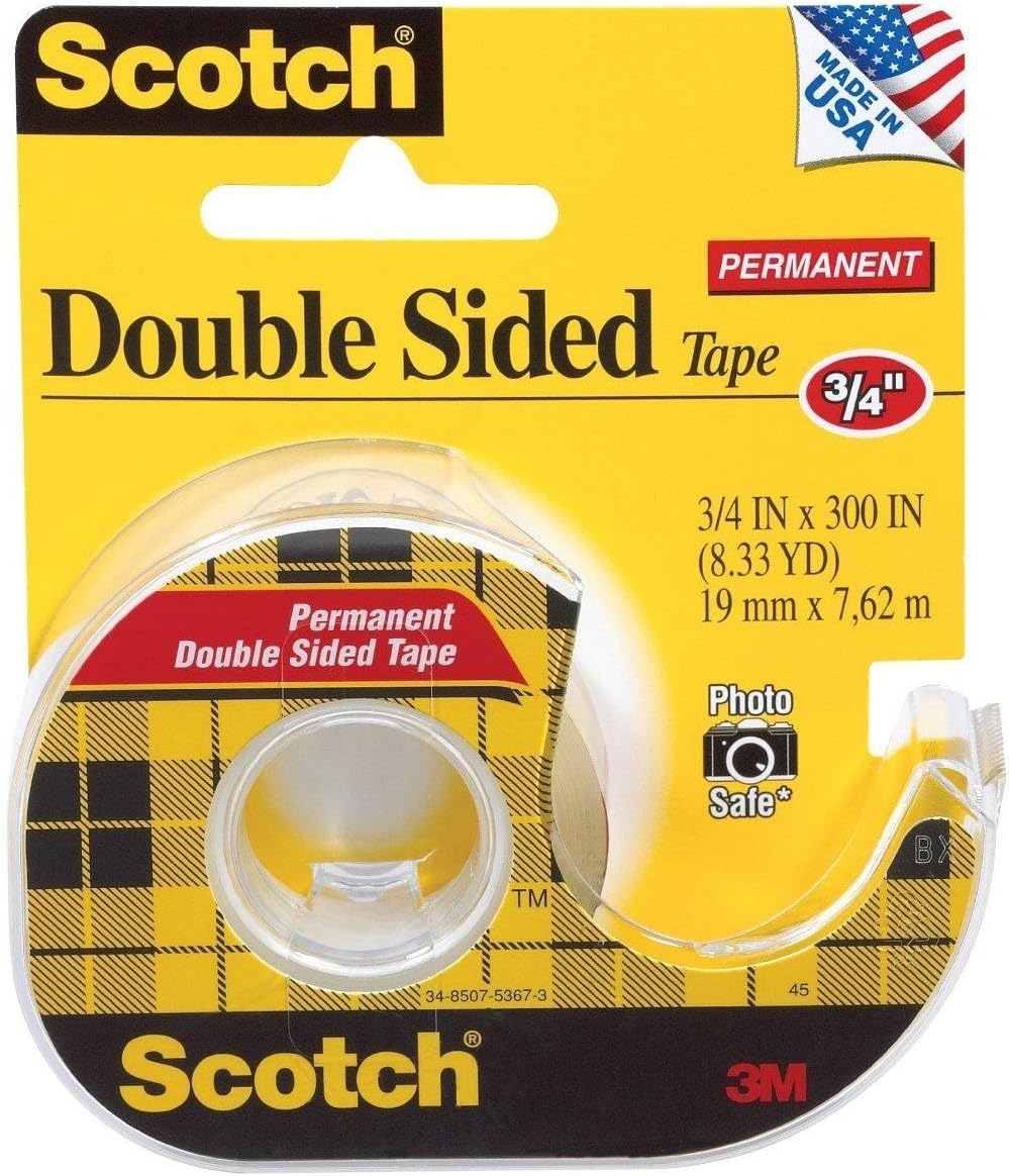 Amazon.com : Doubte-Sided Tape, Permanent, 3/4"x300", Transparent [Set ...