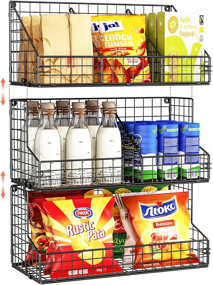 Amazon.com: X-cosrack 3 Tier Large Stackable Snack Organizer ...