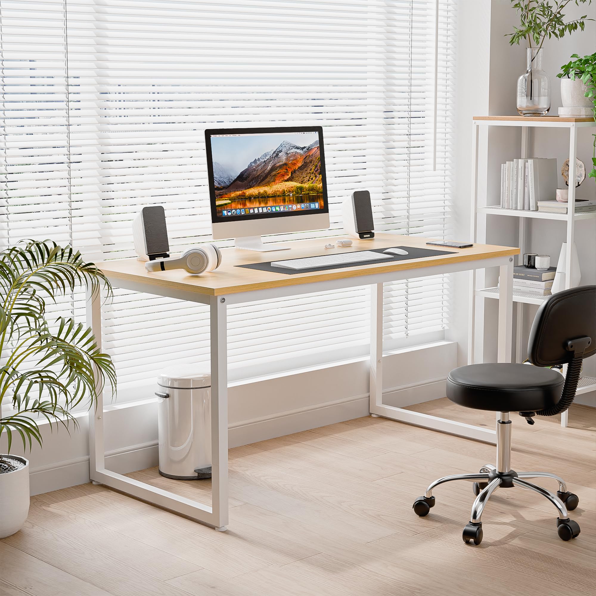 Amazon.com: ZenStyle Computer Desk 47" Large Office Desk Computer Table ...