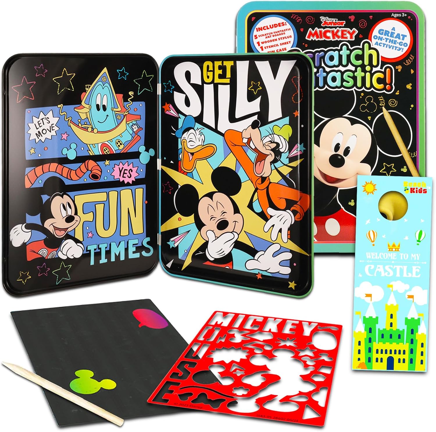 Amazon.com: Disney Mickey Mouse Scratch Art Kit for Kids - Bundle with ...