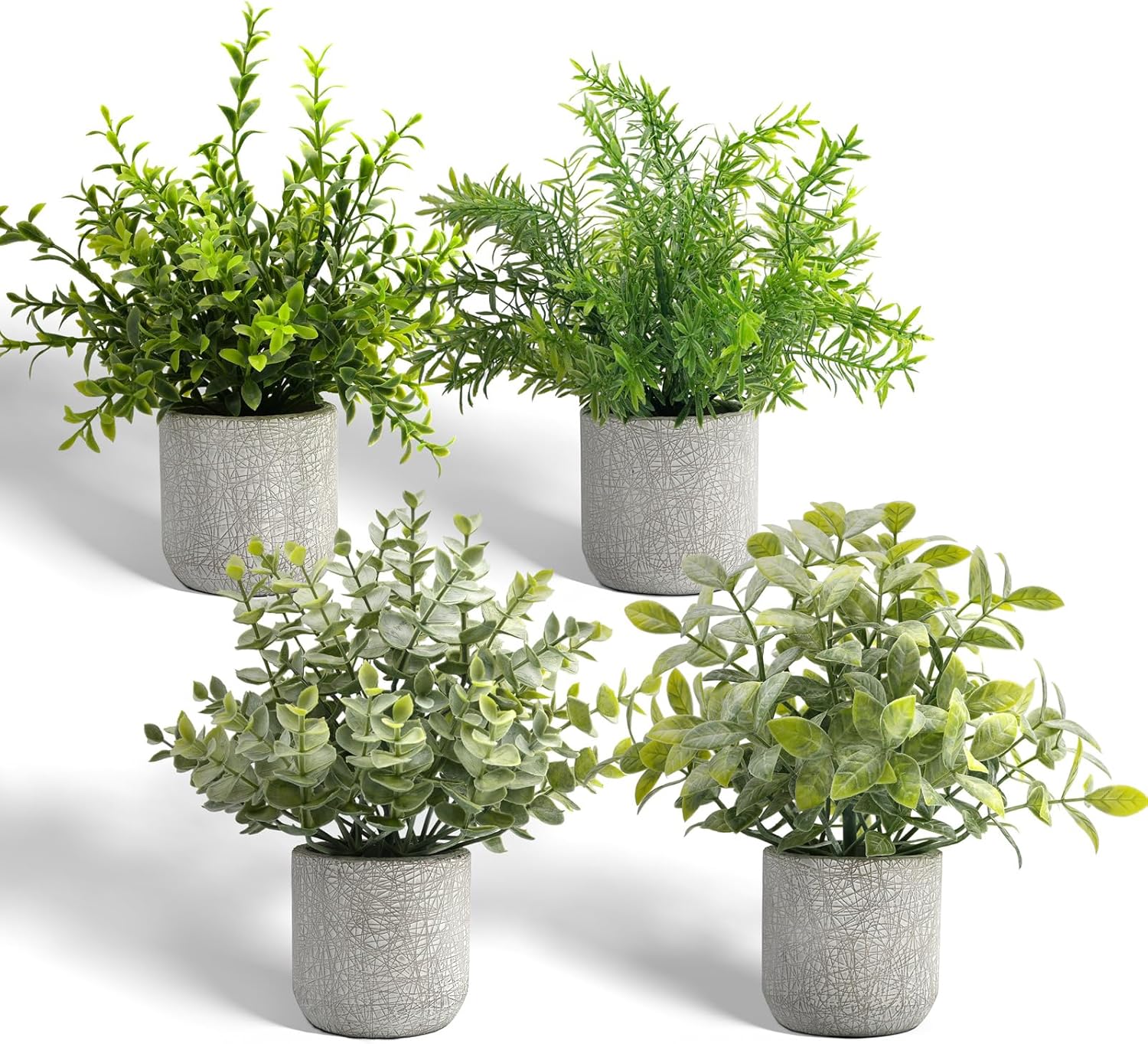 Amazon.com - PENGYEE 4Pcs Small Fake Plants, Artificial Plants Indoor ...