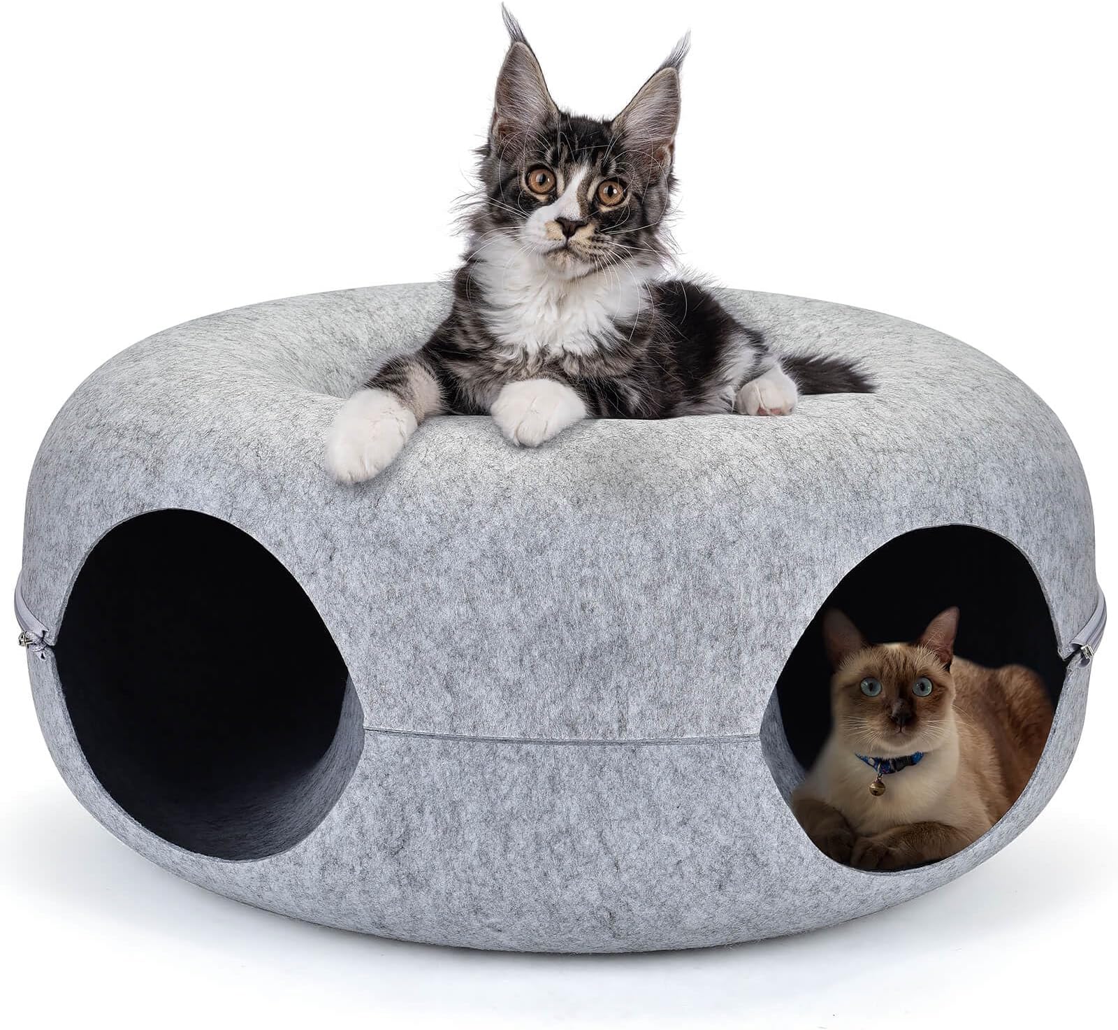 Amazon.com: petizer 24" Cat Tunnel, Large Cat Donut Tunnel for Indoor ...