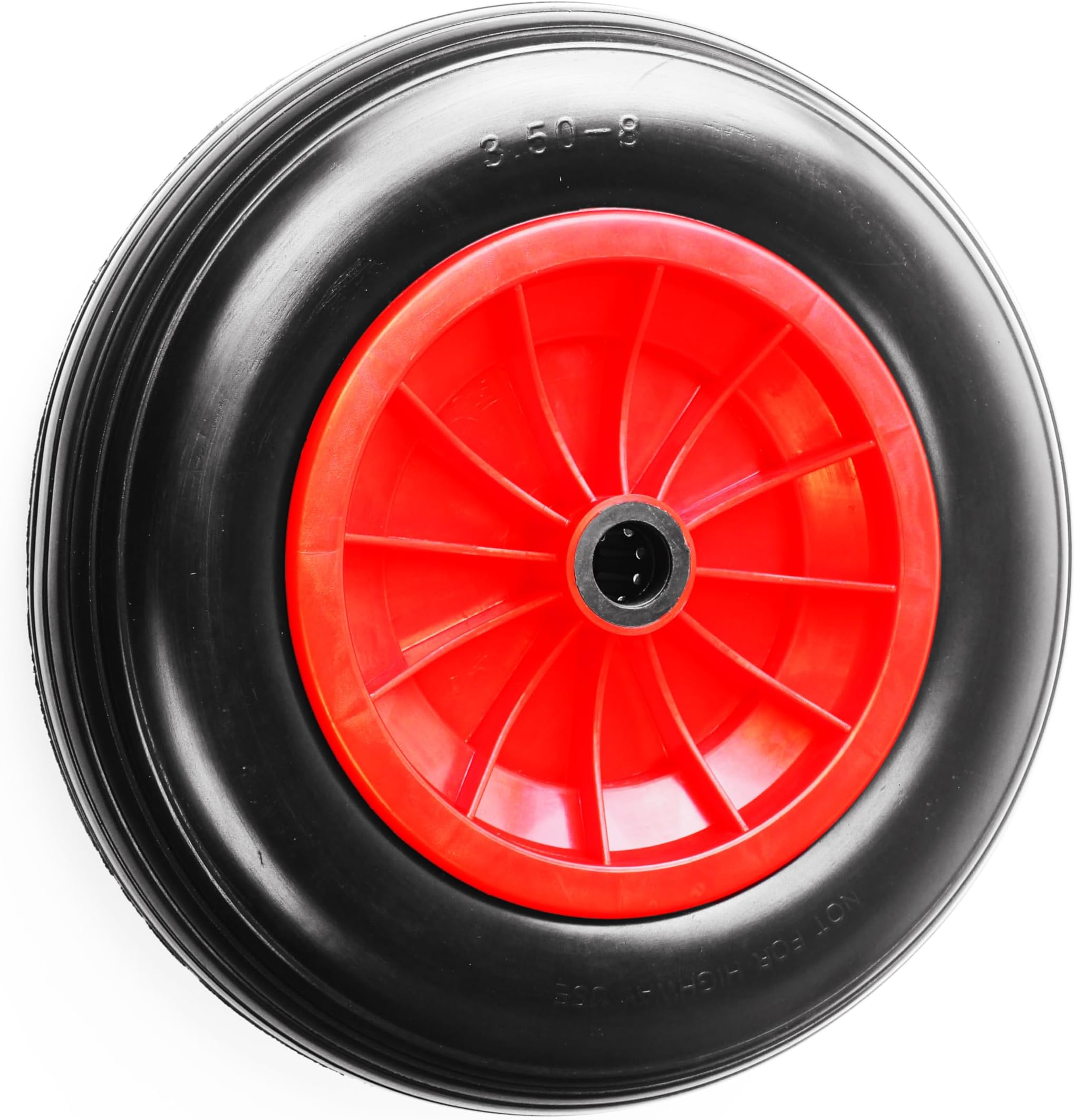 Product Pro 14" Red Puncture Proof Wheelbarrow Wheel 3.50-8 to suit a 1 ...