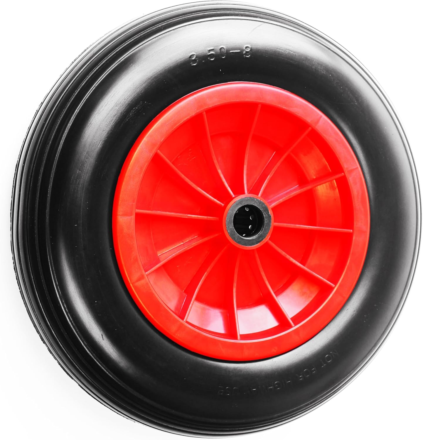 Product Pro 14" Red Puncture Proof Wheelbarrow Wheel 3.50-8 to suit a 1 ...