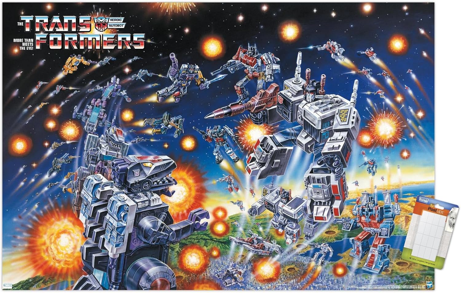 Amazon.com: Hasbro Transformers - 1986 Key Art B Wall Poster, 34L" x 22 ...