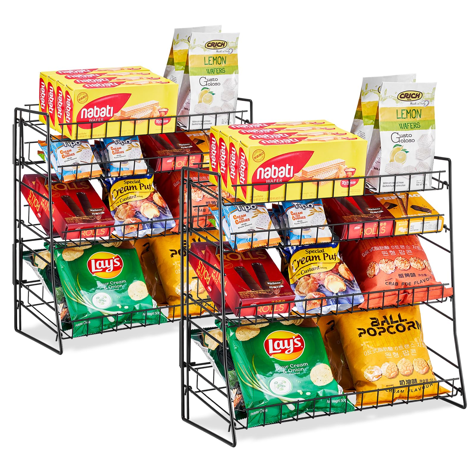 Amazon.com: Glolaurge Candy Display Rack, Chip Rack Display Stand, Wire ...