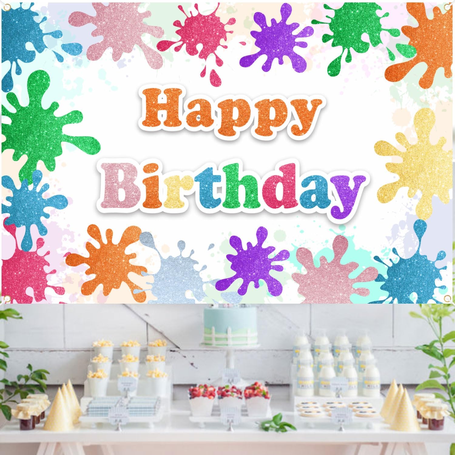 Splash Paint – Cartel de fotografía de feliz cumpleaños, fiesta de ...