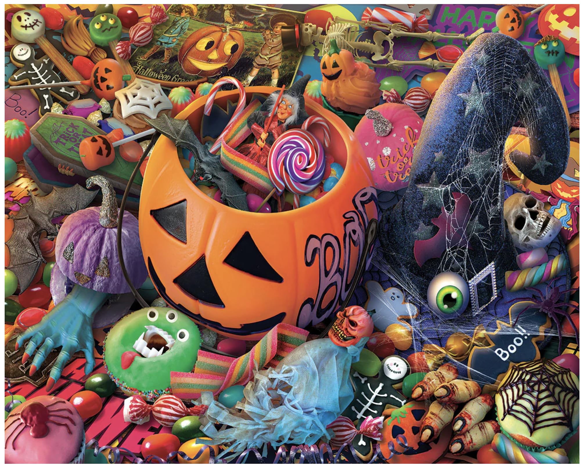 Amazon.com: White Mountain Halloween Treats Halloween Puzzles 1000 ...