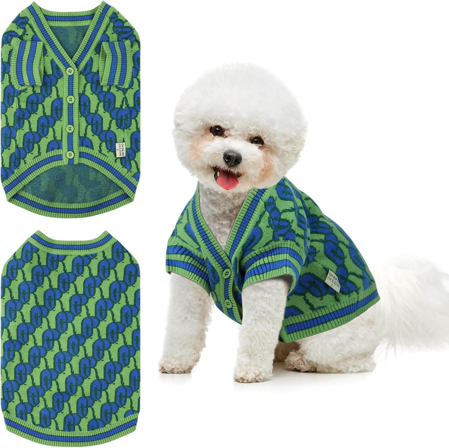 Amazon.com : On The Roll Pet Sweaters for Dogs Boys and Girls, Dynamic ...