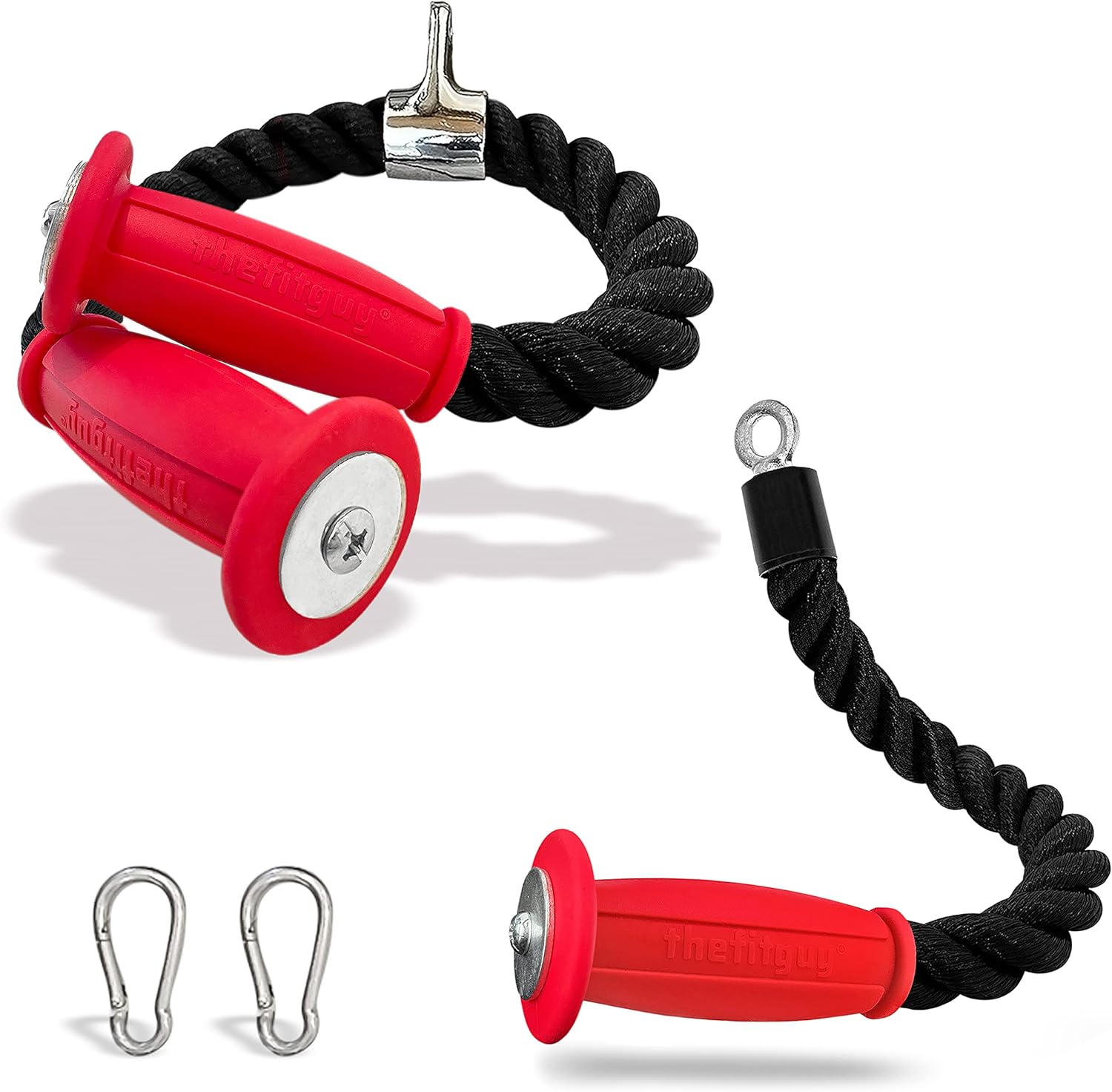 THEFITGUY Ergonomic Tricep Ropes Combo – Set of 2 Ropes, One 30-Inch ...