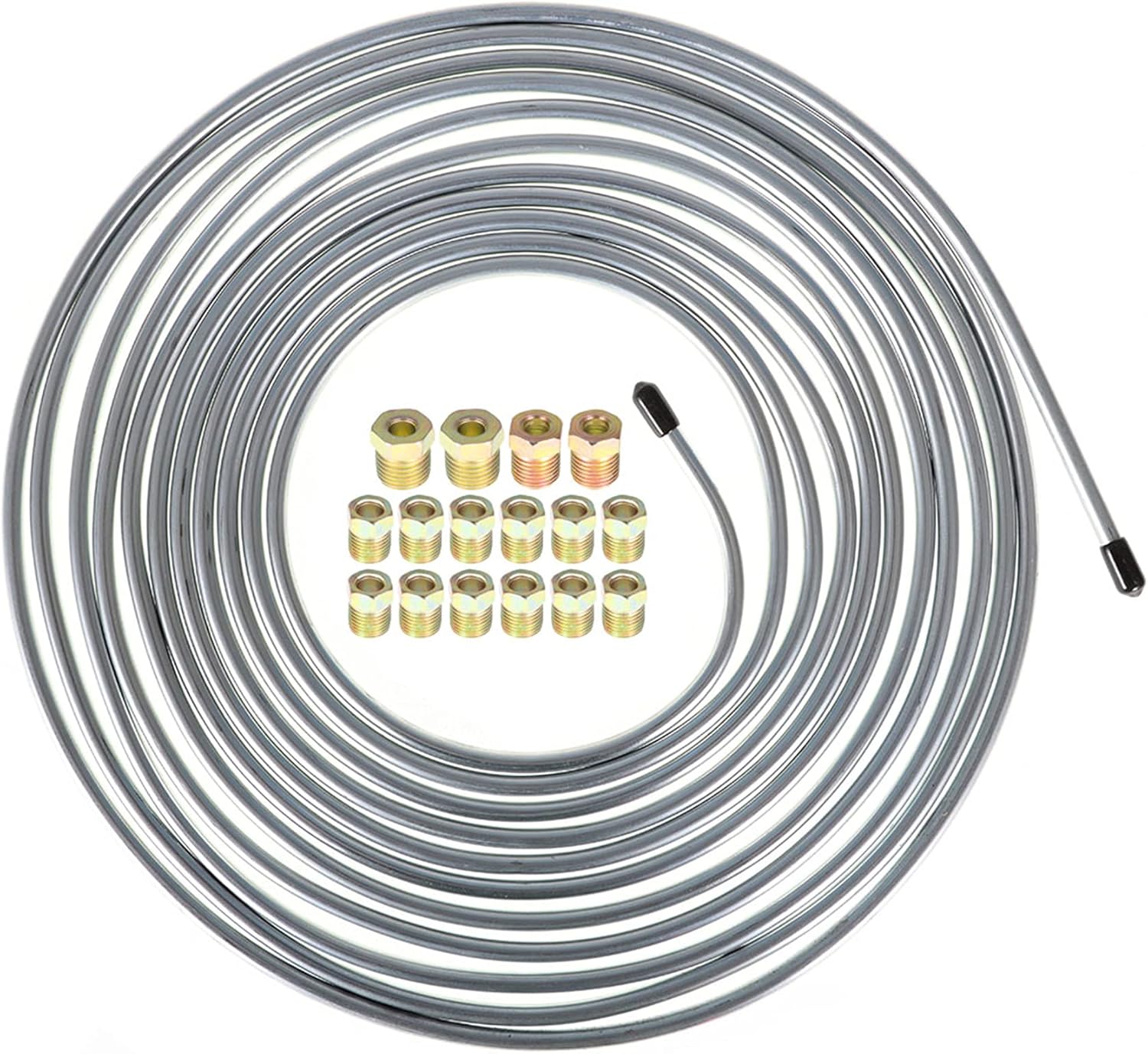 labwork 25 Ft Roll 1/4 Brake Line Kit with 16 Fittings : Amazon.ca ...
