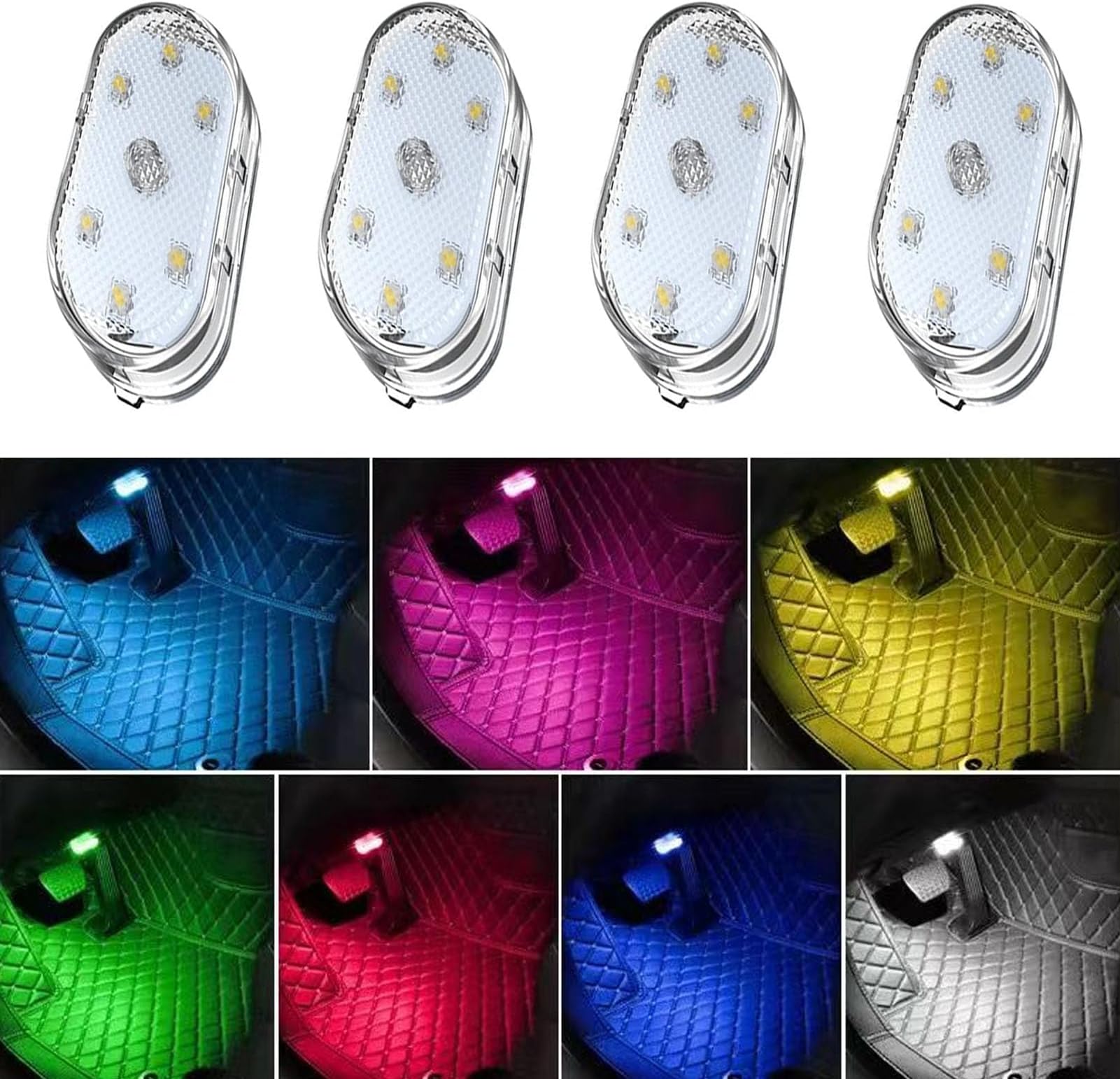 Amazon.com: CoCsmart 7 Colors Magnetic Car Interior Ambient Lights Kit ...