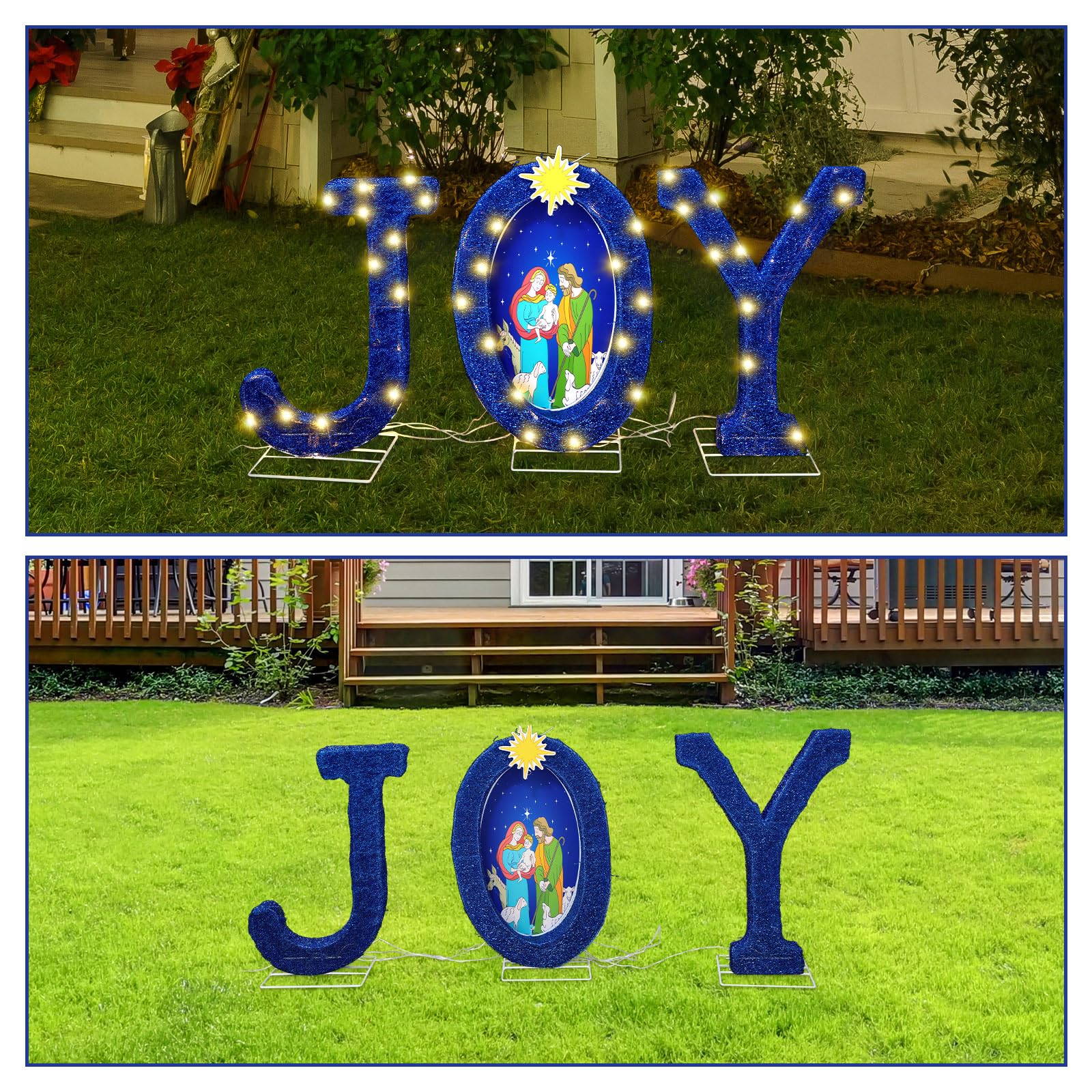 Christmas Joy Nativity Yard Sign Large With Yard Nativity In Christmas