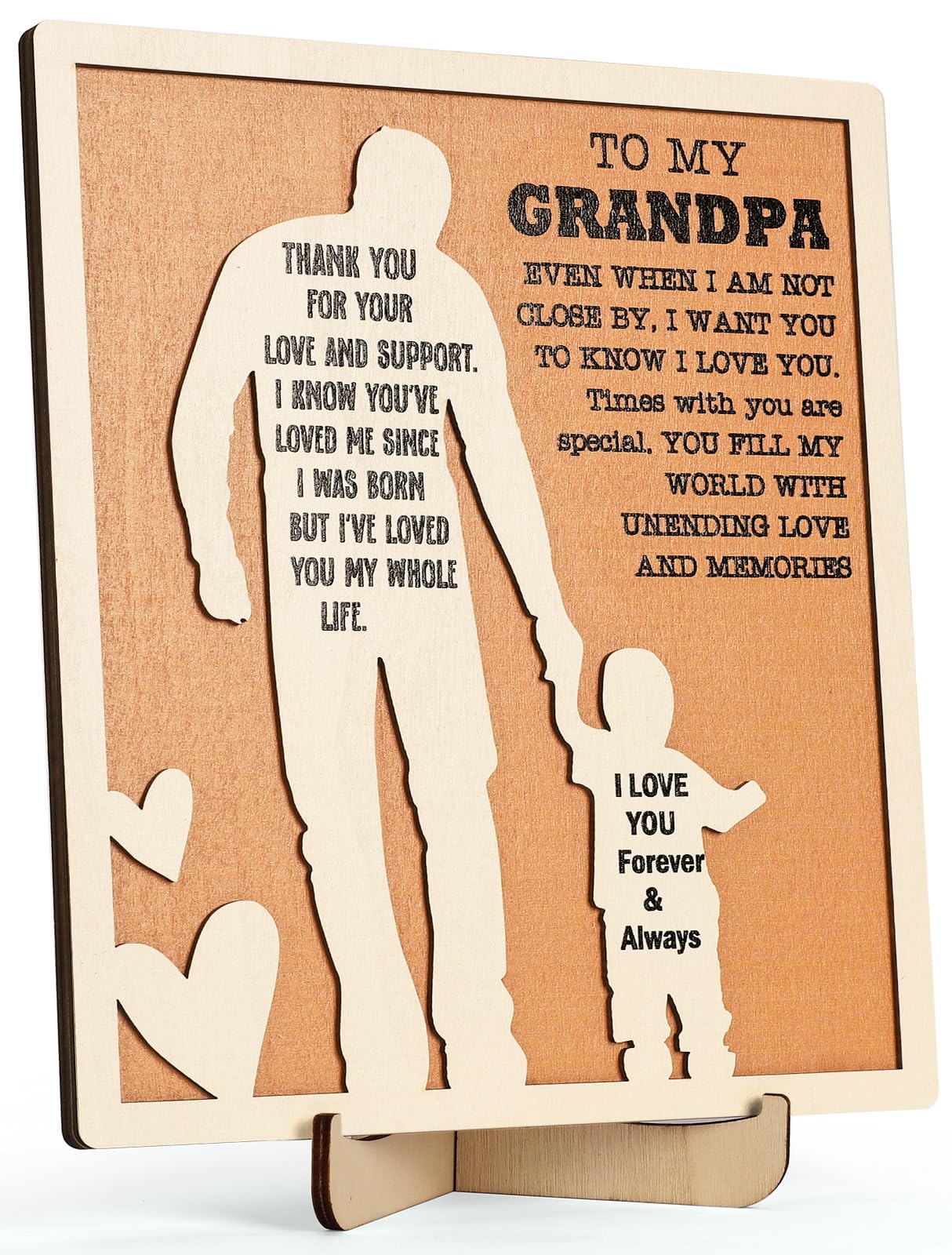 Amazon.com: Grandpa Gifts from Grandson, Decorative Wooden Sign, Great ...