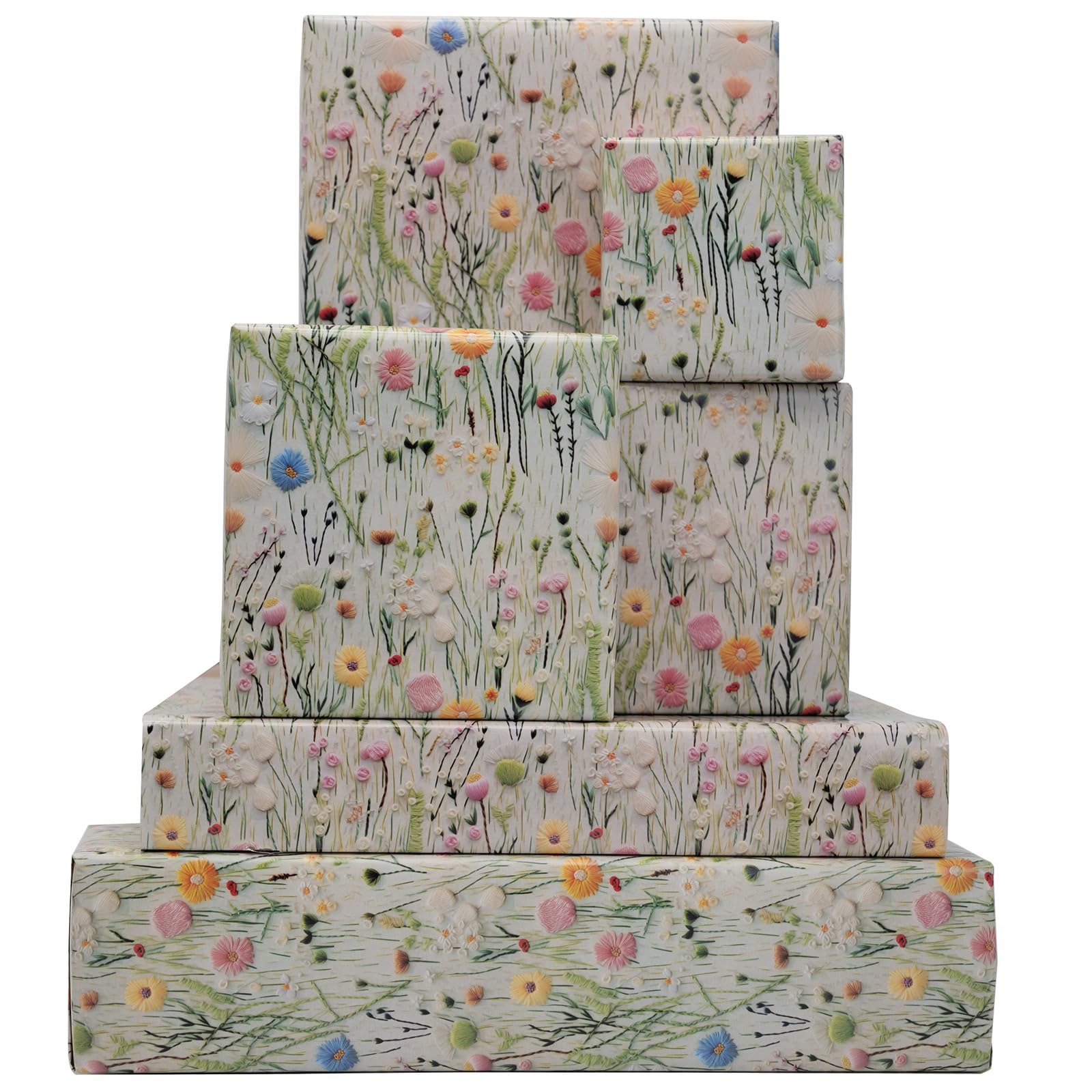 Amazon.com: Dtiafu Wildflower Wrapping Paper Vintage Floral Style Gift ...