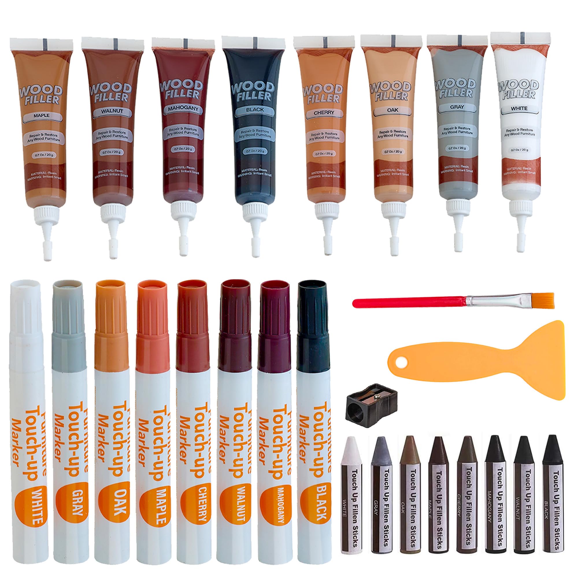 Amazon.com: MeasuPro Furniture Repair Kit 34PC - Brushes, Markers ...