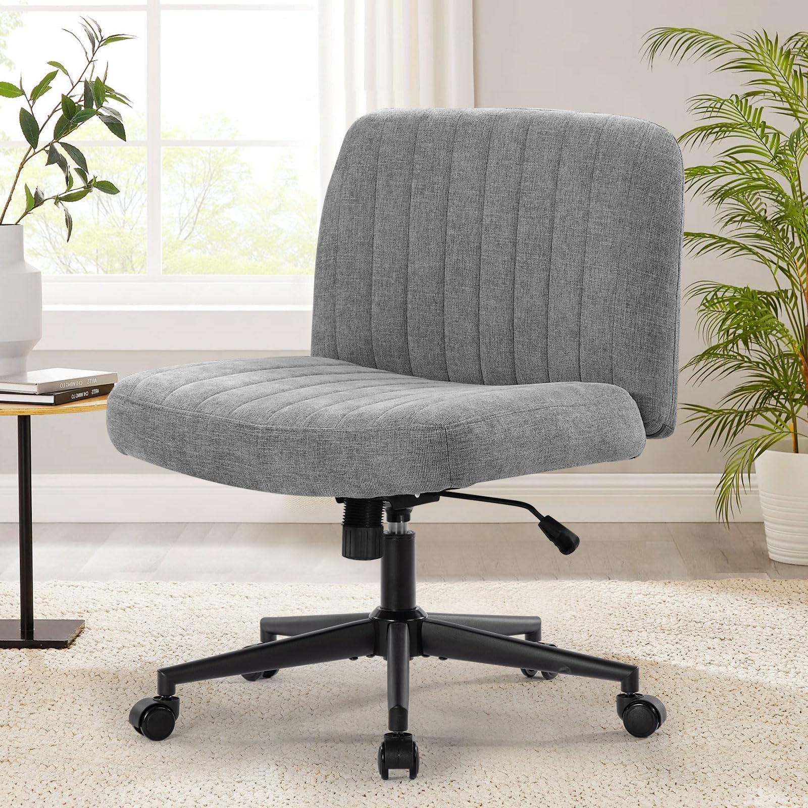 Amazon.com: Criss Cross Office Desk Chair,Armless Fabric Modern Home ...