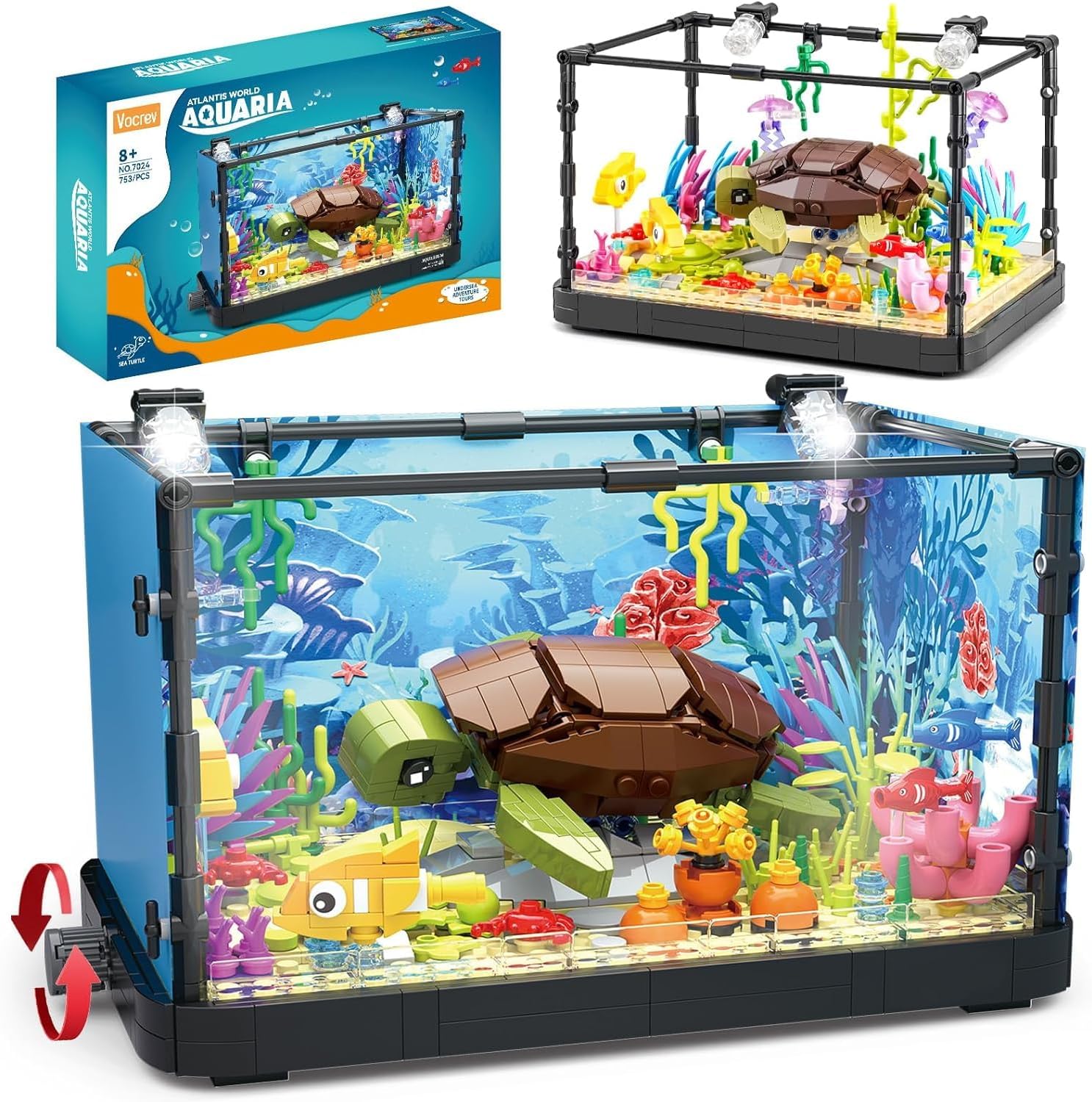 Moving Fish Tank for Kids Baby, Lifelike Aquarium Night Light with ...