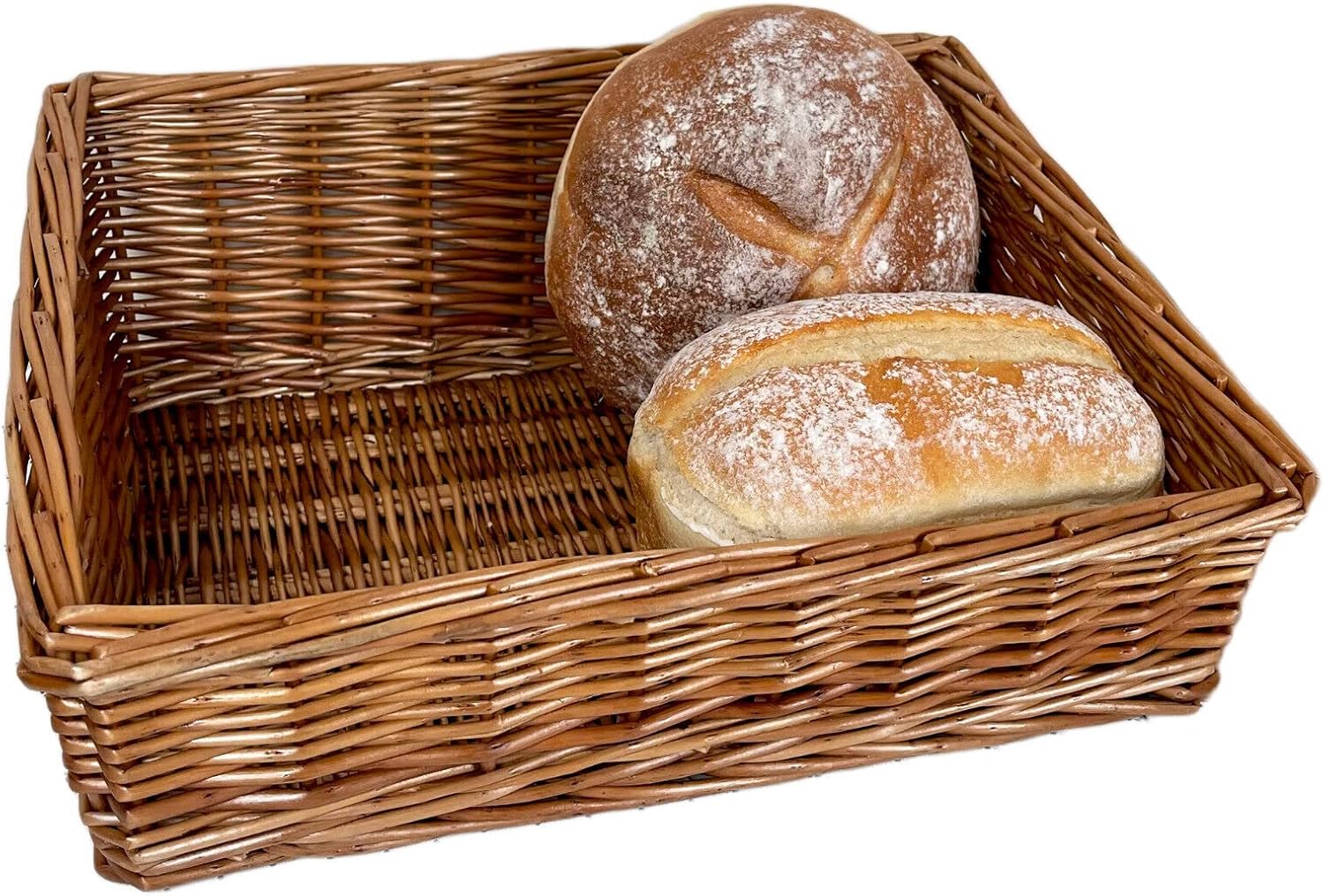 Bread Display Basket Listed Steamed Woven Wicker Wood Sloped Snacks ...