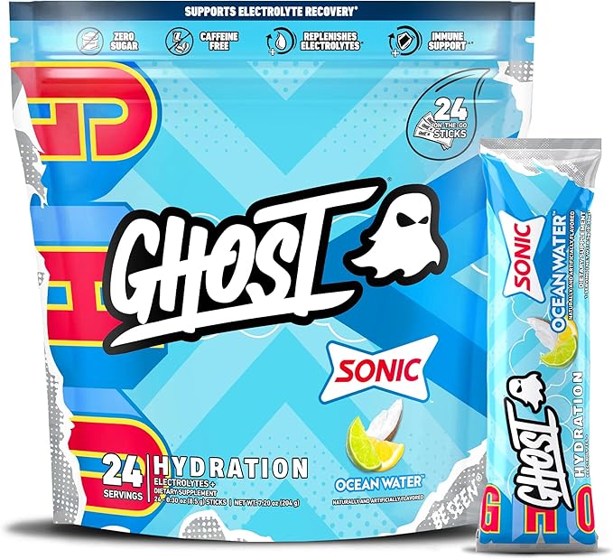 Amazon.com: GHOST Hydration Packets, Sonic Ocean Water, 24 Sticks ...