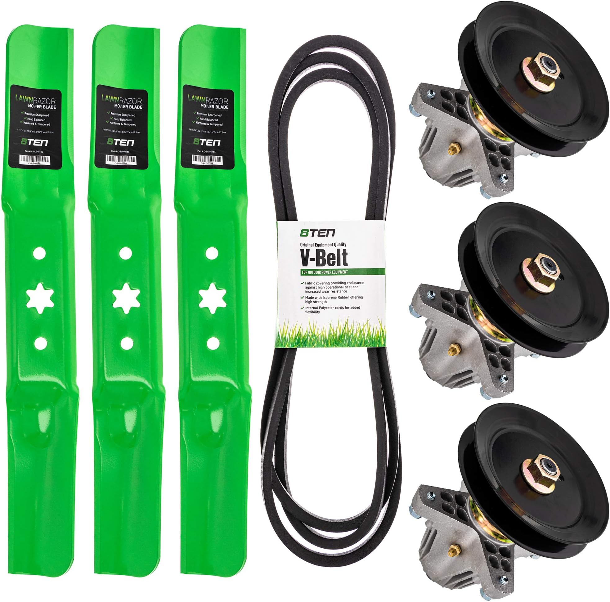 Amazon.com : Magorfas Deck Rebuild Kit Lawn Mower Spindle Pulley Assembly Fits for 918-04126B ...