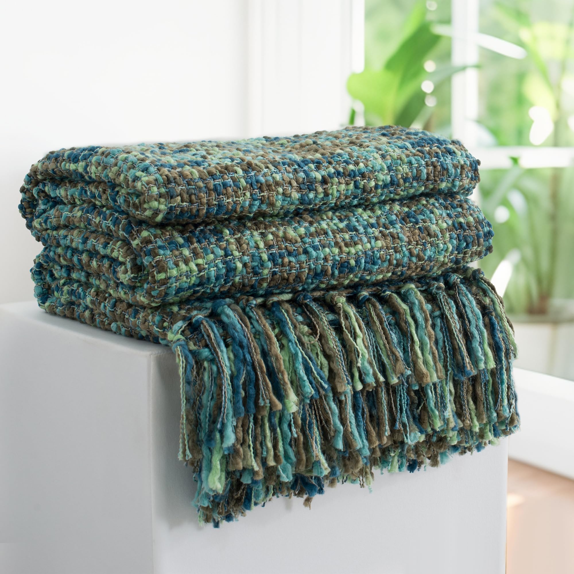 Amazon.com: Park Designs Split P Mist Chunky Throw 60'' L : Home & Kitchen