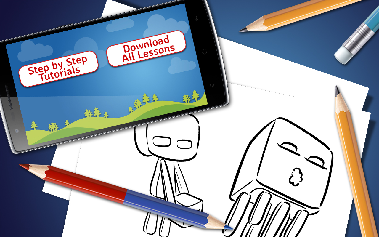 How to Draw Minecraft step by step Drawing App - App on Amazon Appstore