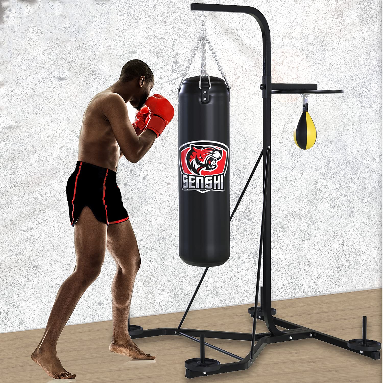 Senshi Japan 𝗛𝗘𝗔𝗩𝗬 𝗗𝗨𝗧𝗬 XXL Heavy Punch Bag Frame & Speed Ball Stand ...