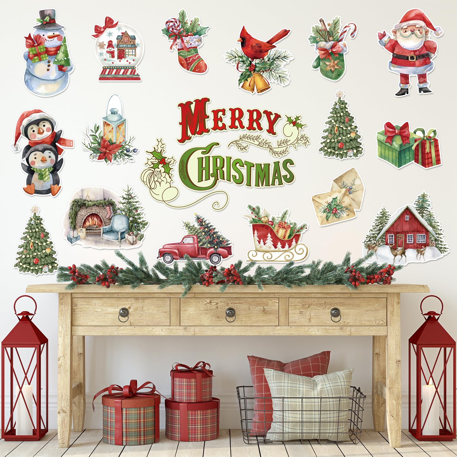 Snapklik.com : Whaline 53Pcs Merry Christmas Bulletin Board Decorations ...