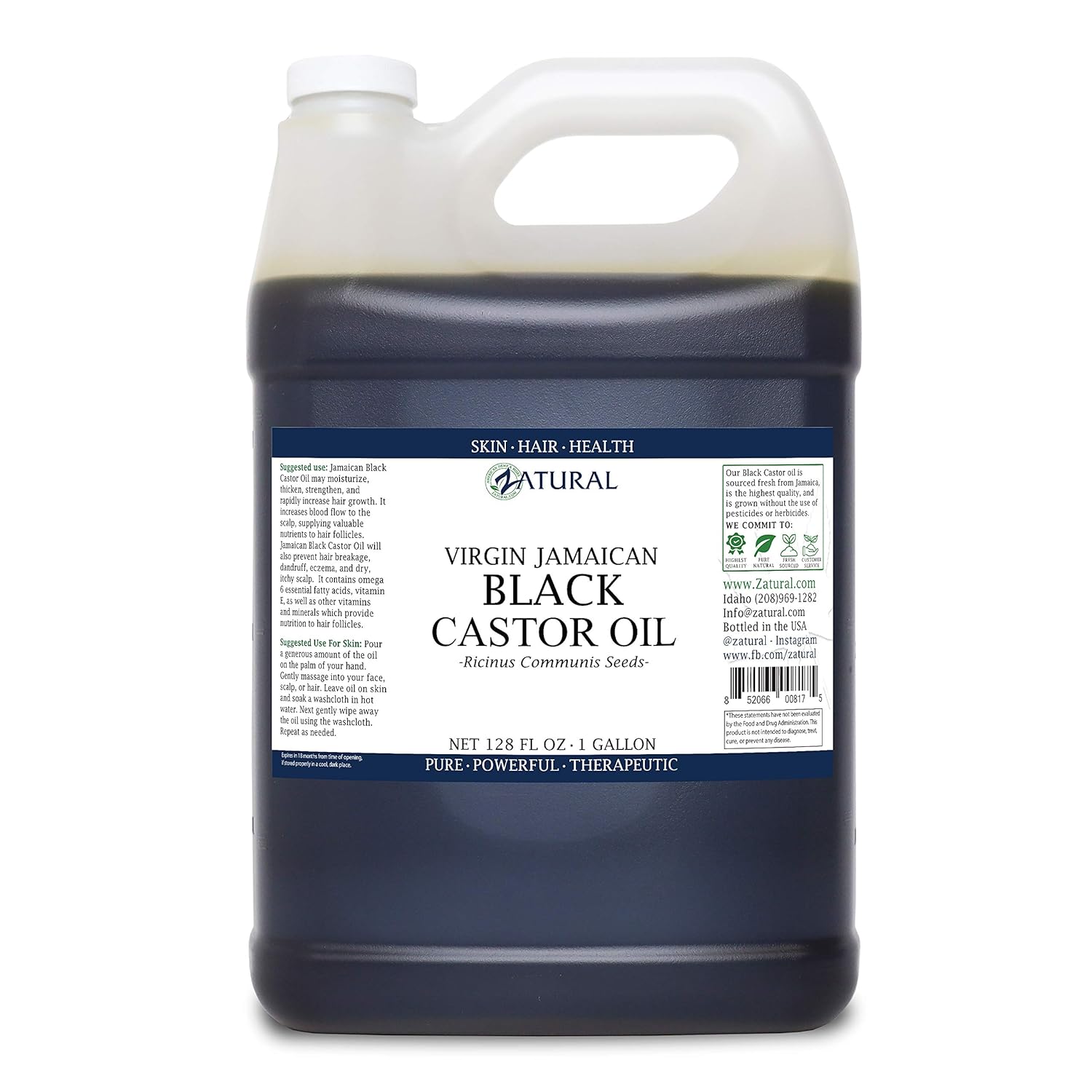 Amazon.com : Black Castor Oil_100% Pure Tropic Jamaican Black Castor ...