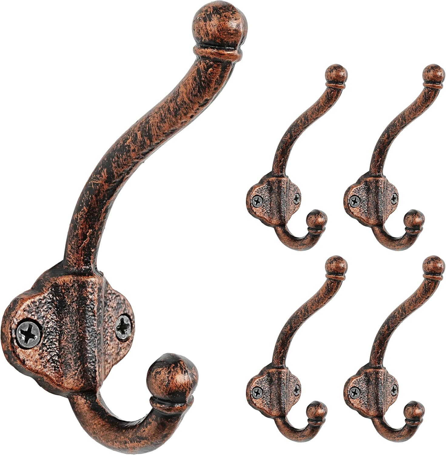 Amazon.com: Dseap Cast Iron Wall Hooks L=5”, Heavy Duty Coat Hooks ...