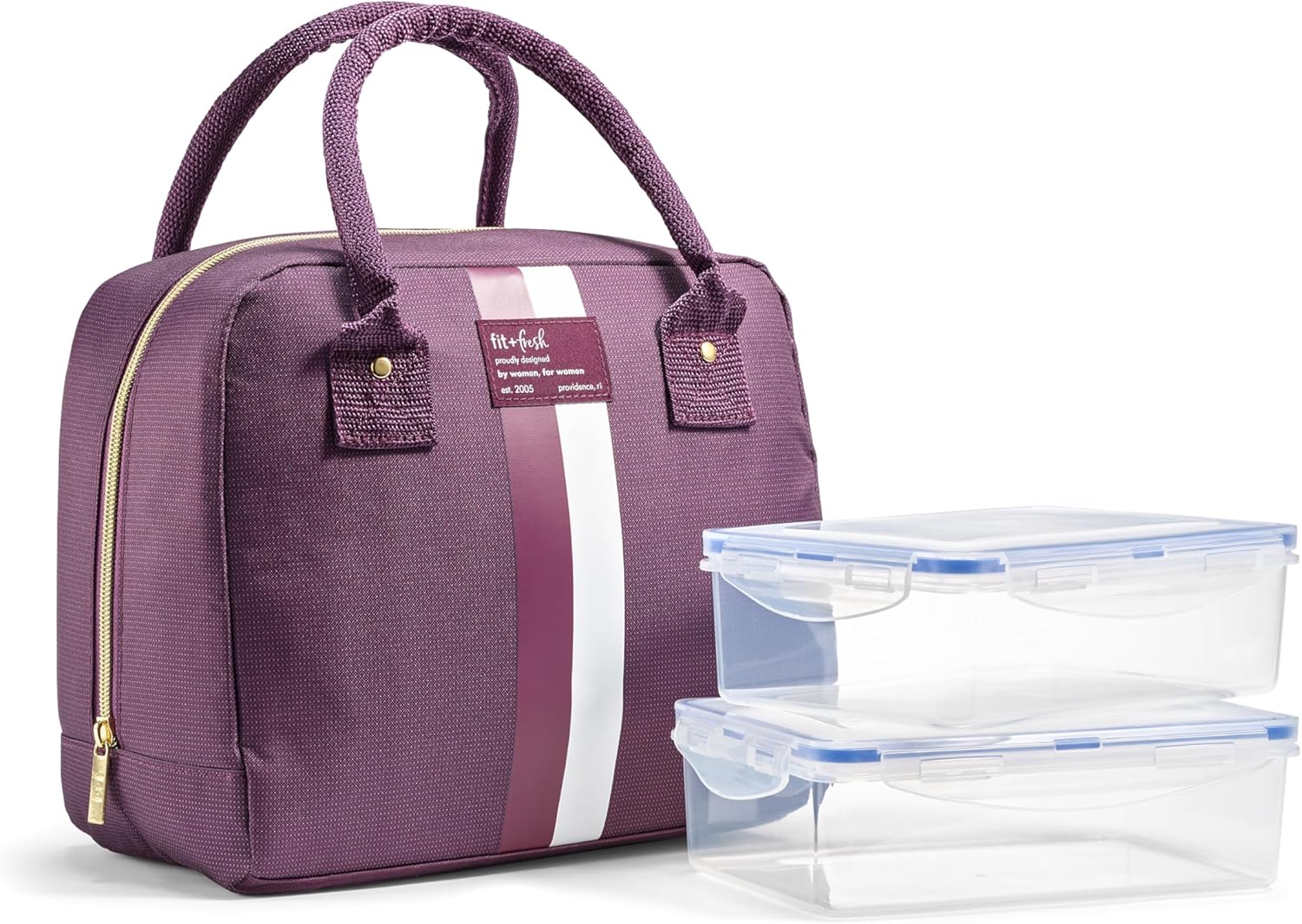 Amazon.com: Fit & Fresh Lunch Bag For Women, Insulated Womens Lunch Bag ...