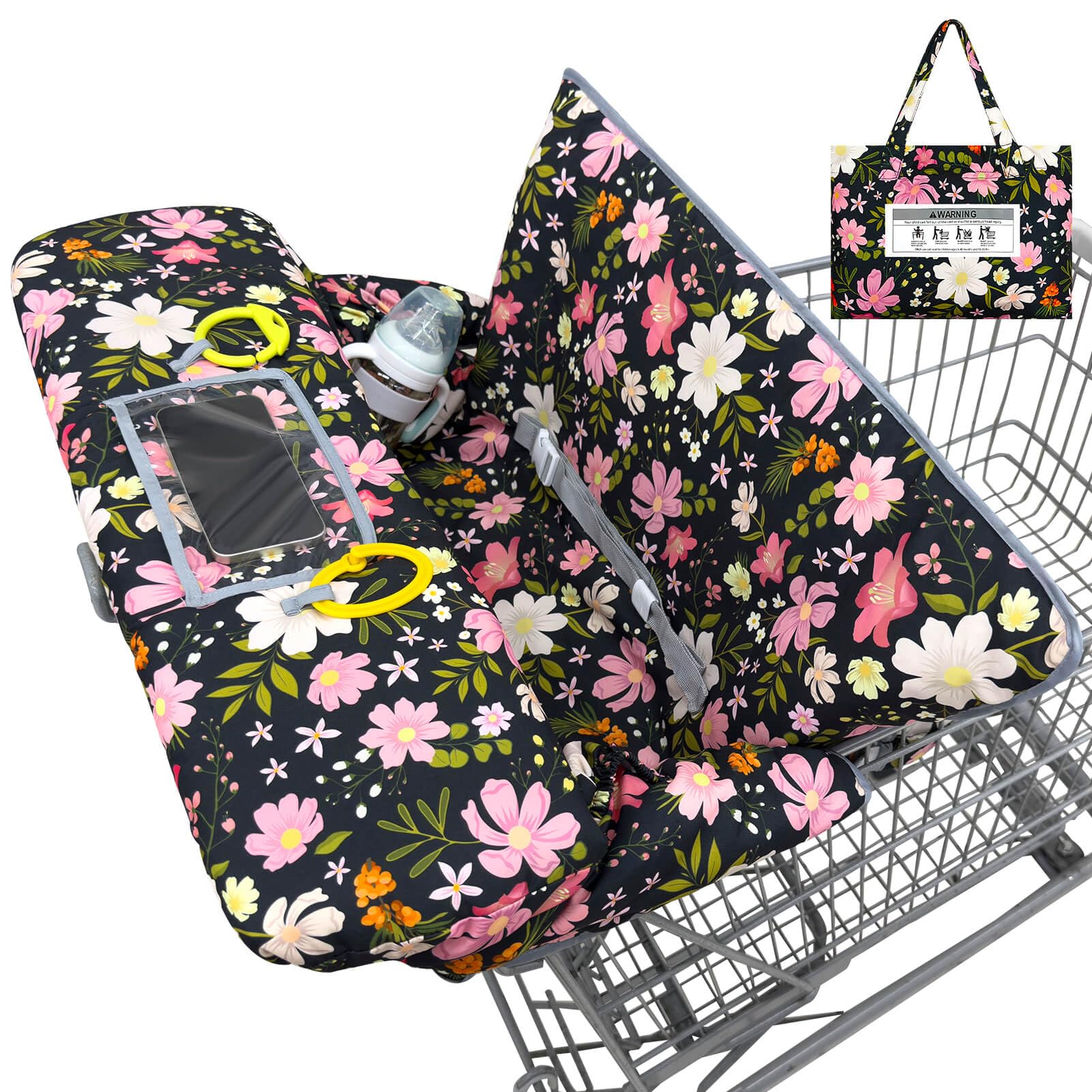 Amazon.com : Shopping Cart Cover for Baby Girl Grocery Cart Cover for ...