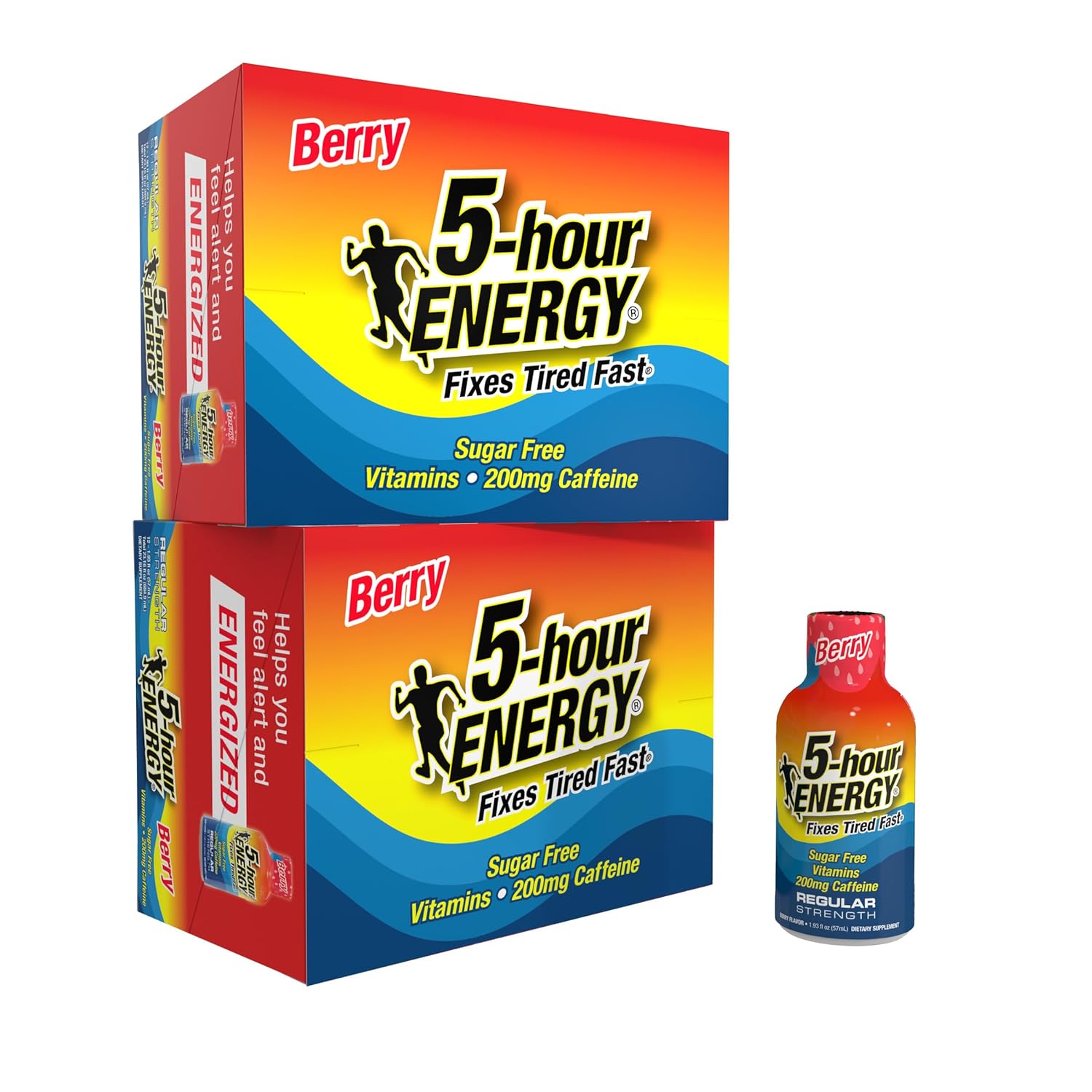 Amazon.com : 5-hour ENERGY Regular Strength Energy Shot, Berry Flavor ...