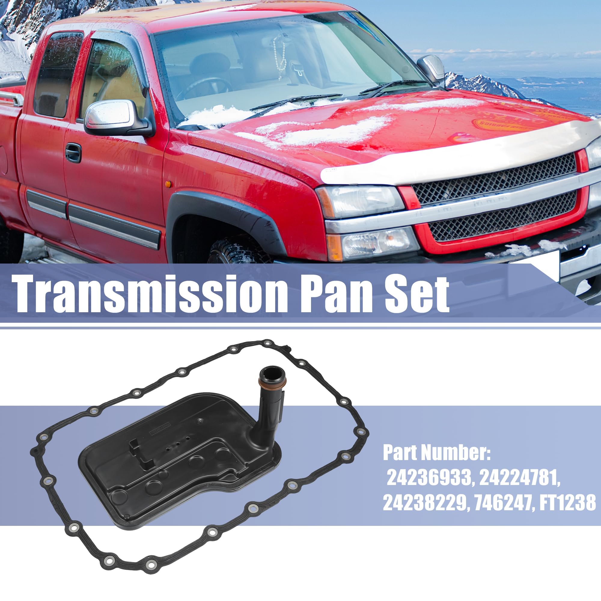 X AUTOHAUX 1 Set 24236933 24224781 Transmission Filter Oil Pan Gasket ...