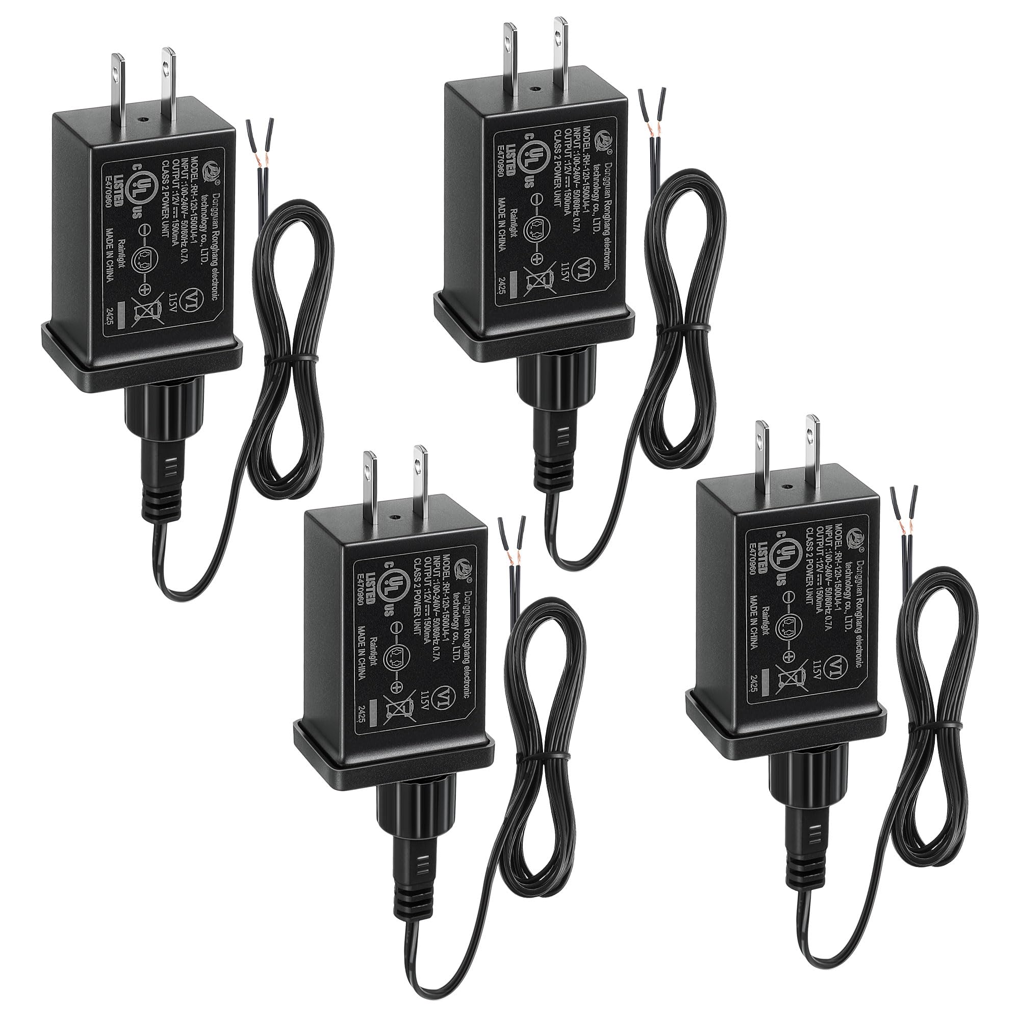 Amazon.com: Feekoon 4 Pack 12V 1.5A Replacement Yard Inflatable Adapter ...