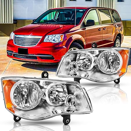 Amazon.com: Halogen Headlights Assembly Head Lights Compatible with ...