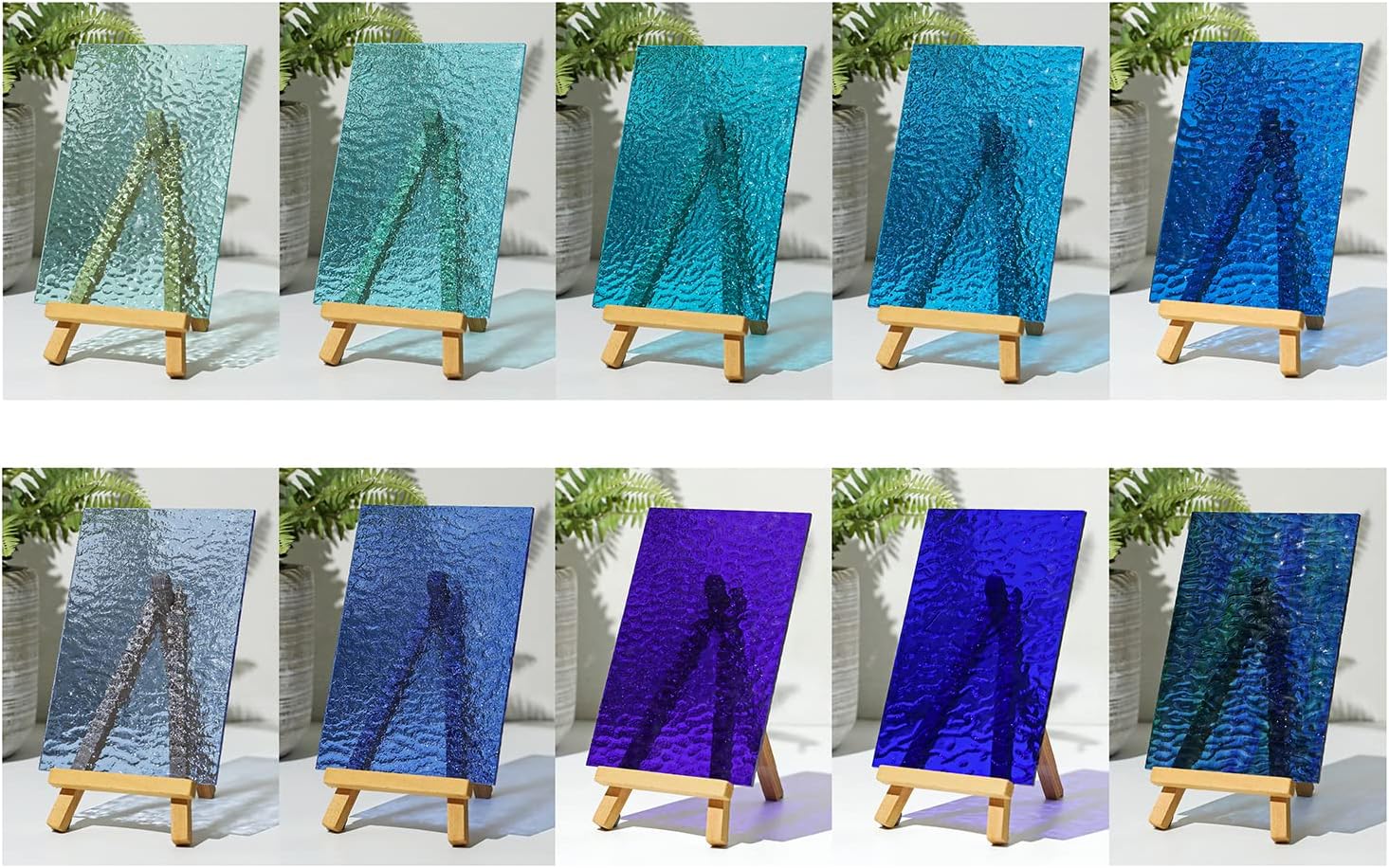 Amazon.com: LITMIND 24 Sheets Clear Texture Stained Glass Variety Pack ...