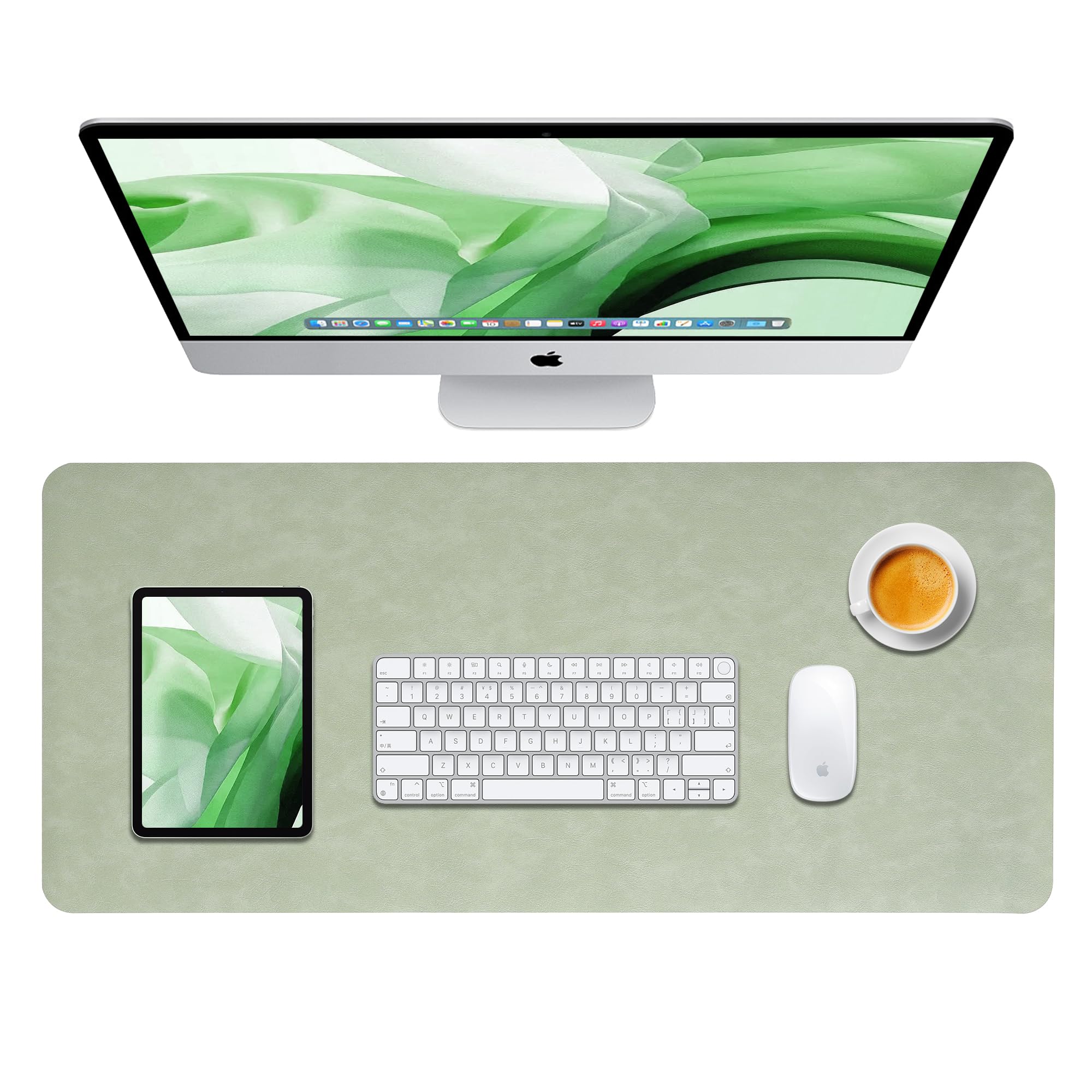 Amazon.com: Reniteco Leather Desk Pad Protector, Leather Mouse Pad ...