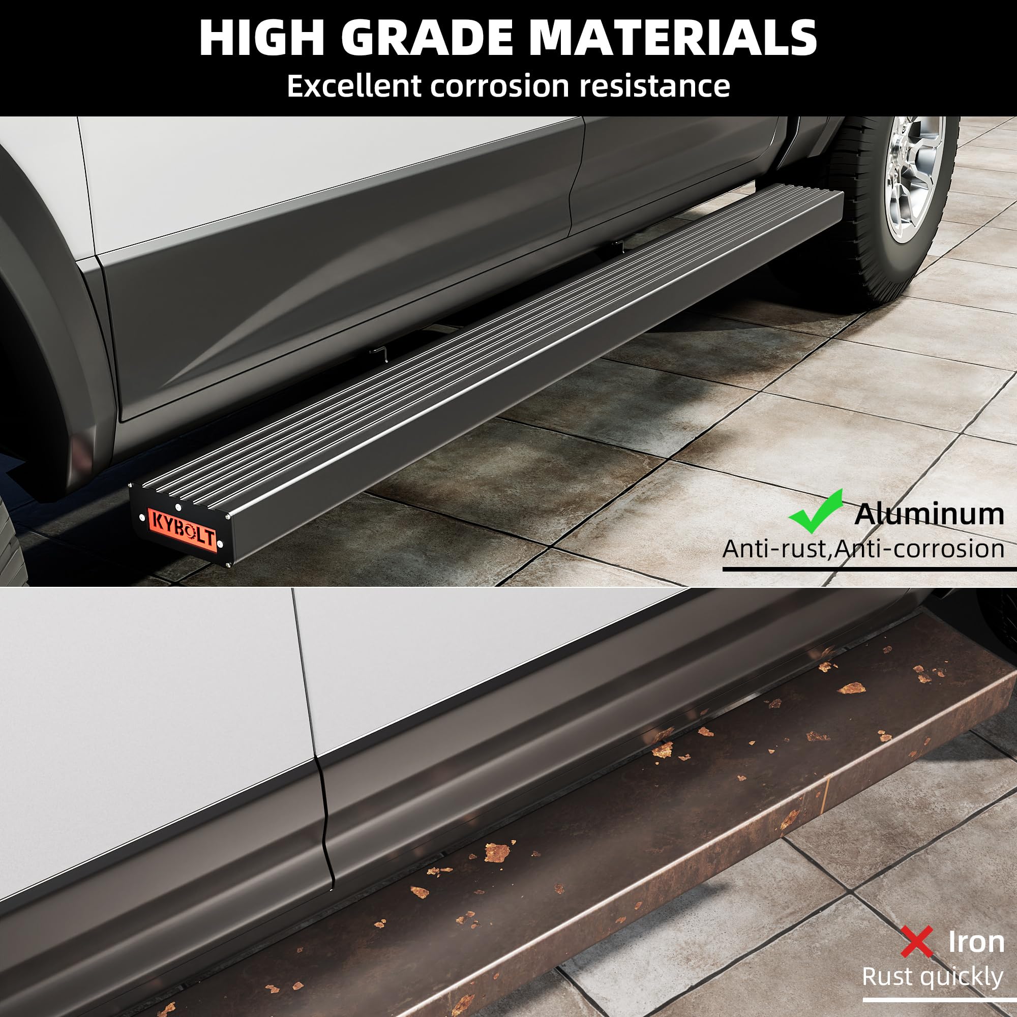 Snapklik.com : KYBOLT Running Boards 6.5 Inches